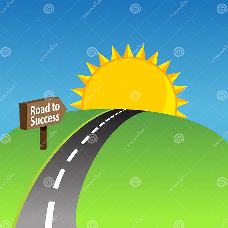 Road To Success Background stock vector. Illustration of sign - 56361139