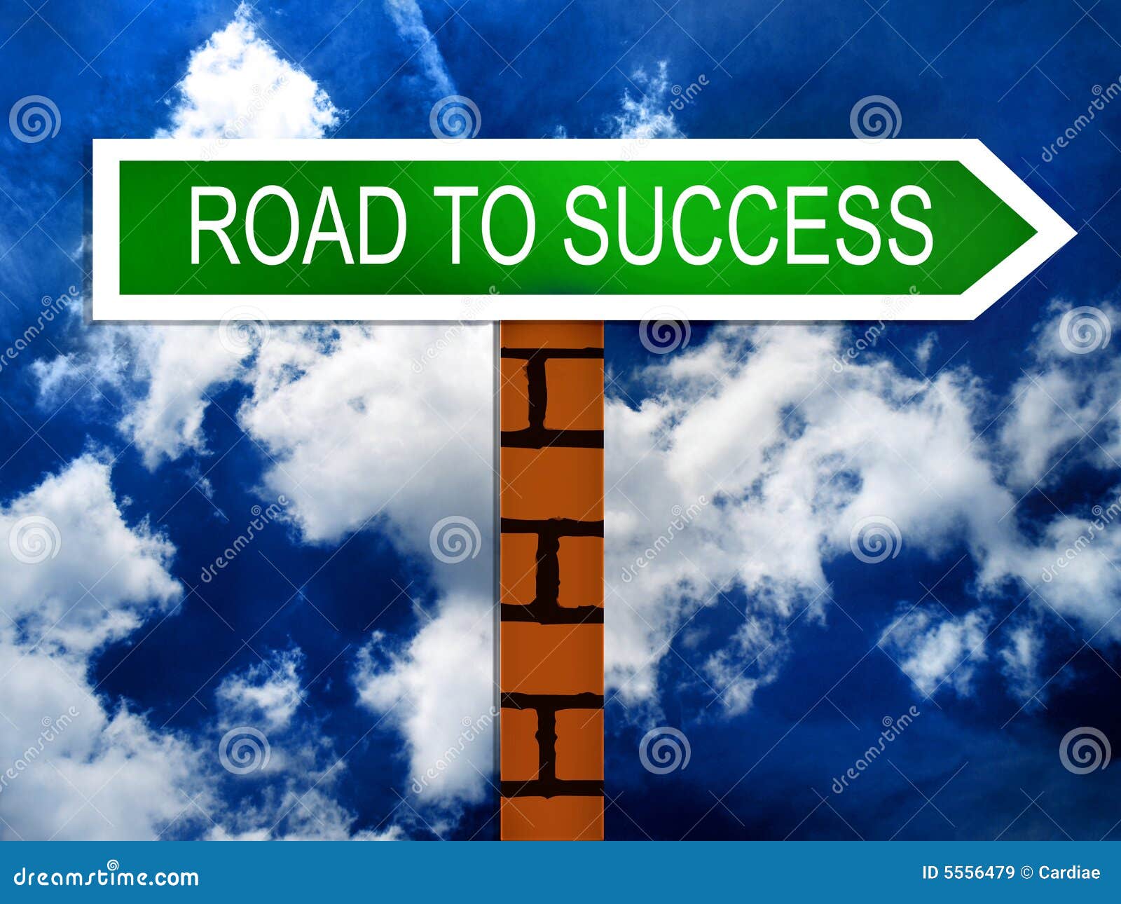 Road To Success Sign Symbol Stock Illustration - Illustration of green ...