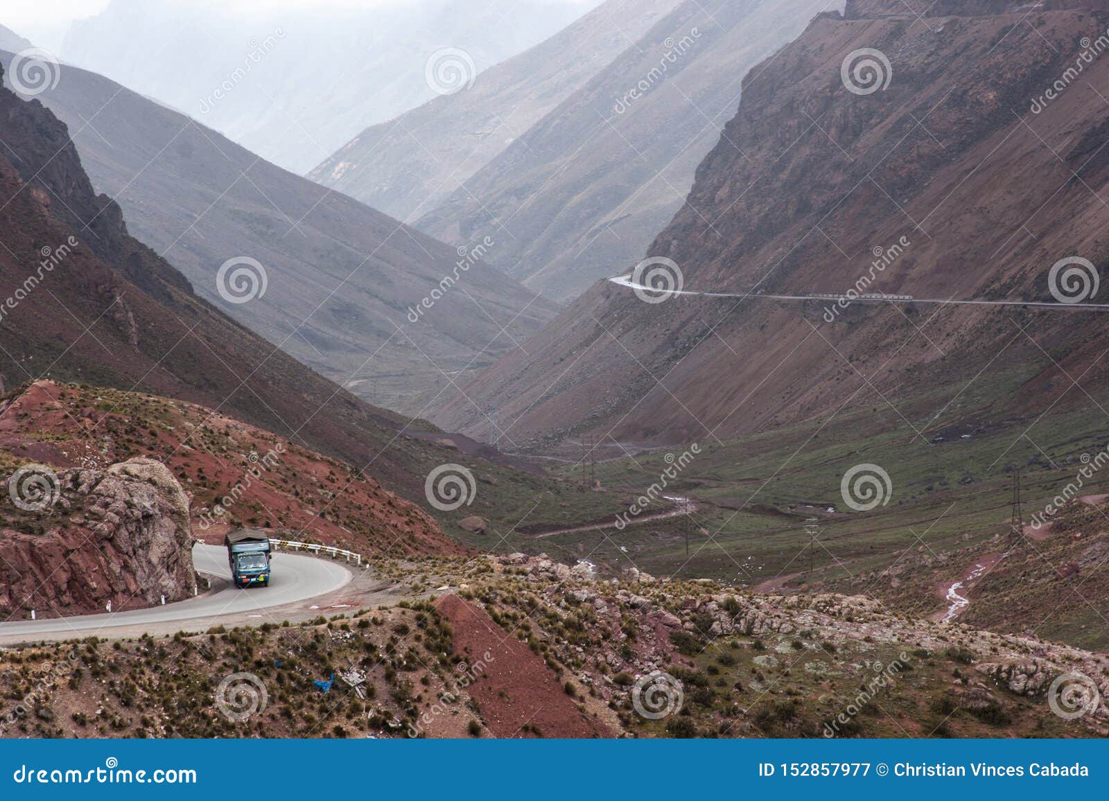 Road to Ticlio in Peru stock image. Image of cold, journey - 152857977