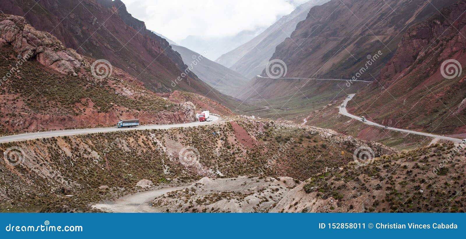 Road to Ticlio in Peru stock image. Image of highlands - 152858011