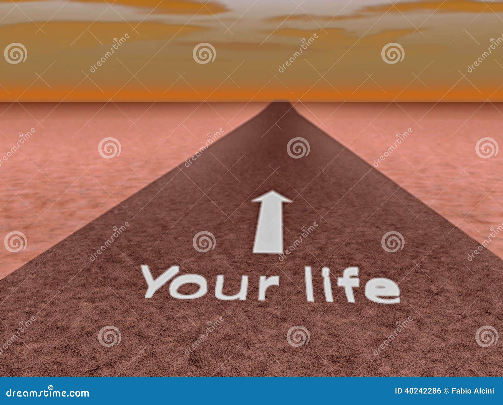Road to your life stock illustration. Illustration of enjoy - 40242286
