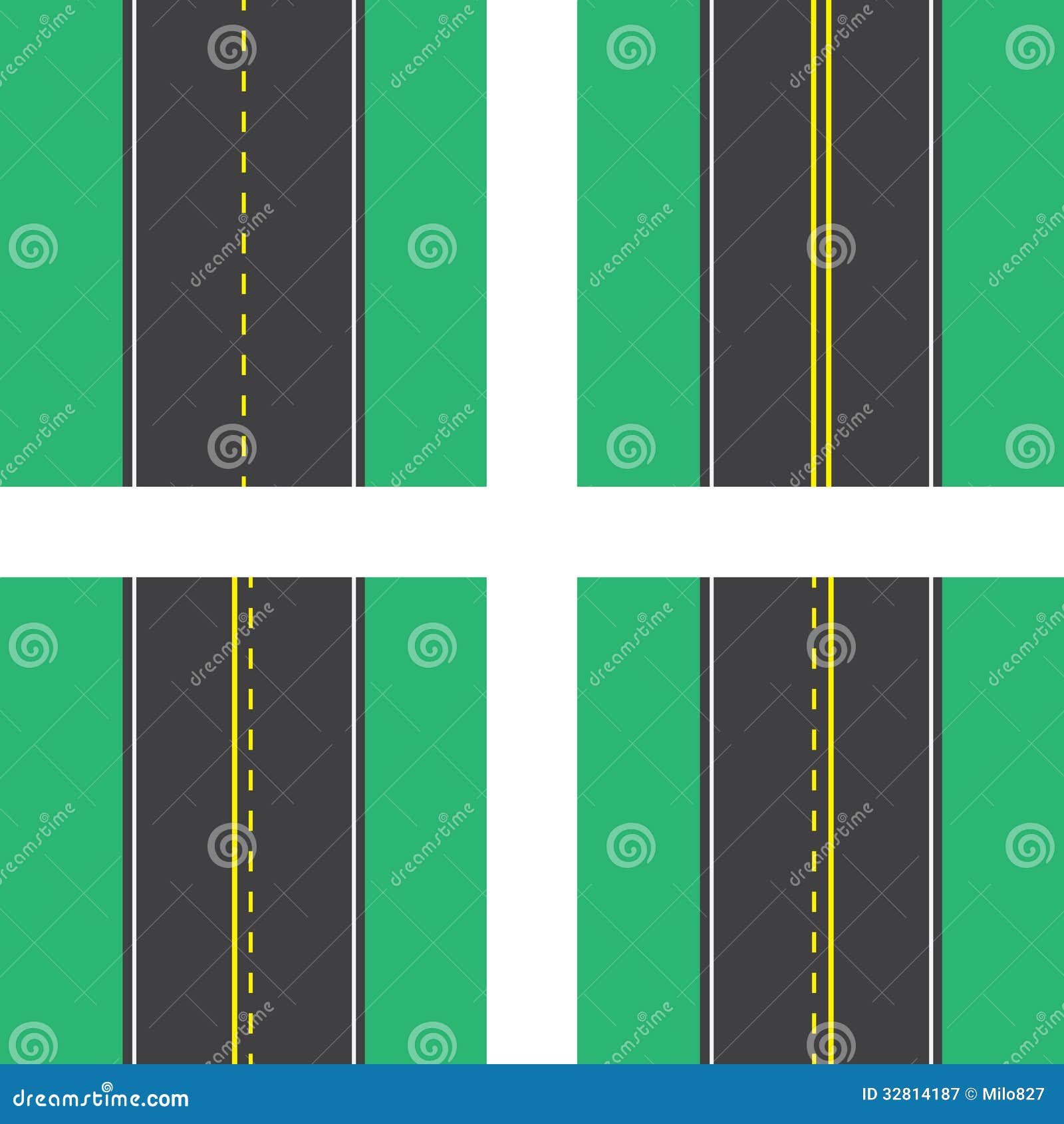 Road Top View Lines Royalty Free Stock Photography - Image: 32814187