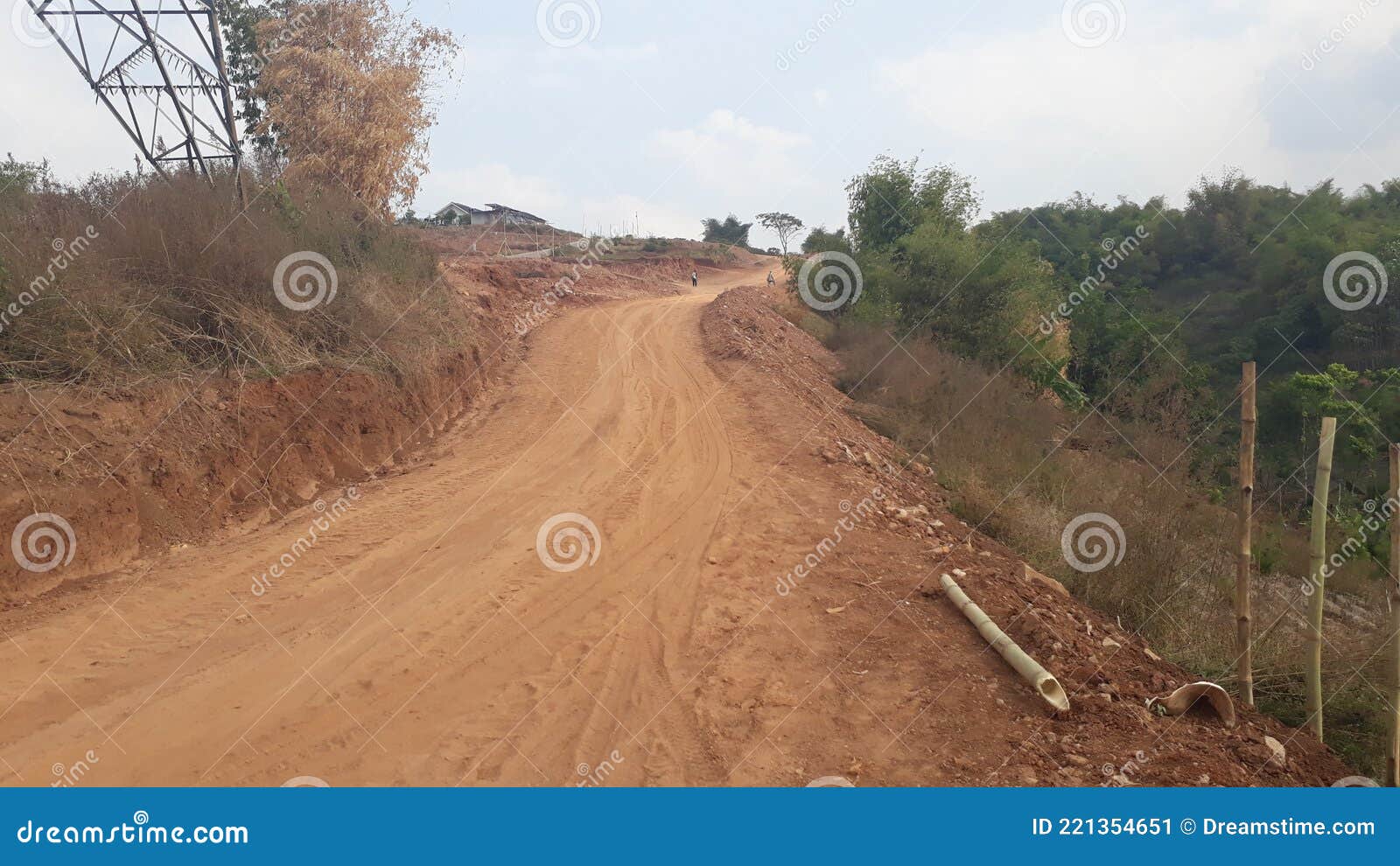 Road Track Mountain Cut and Fill Stock Image - Image of hill, landscape ...