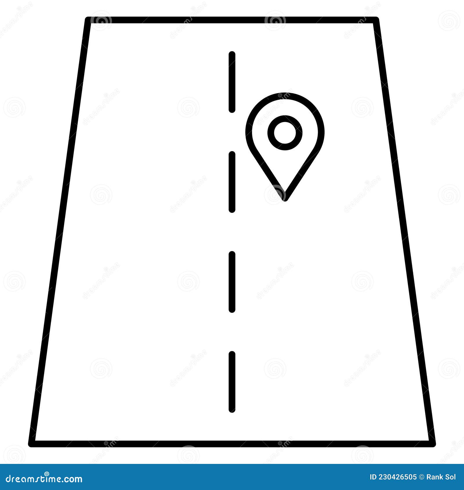 Road Tracking Isolated Vector Icon Which Can Easily Modify or Edit ...