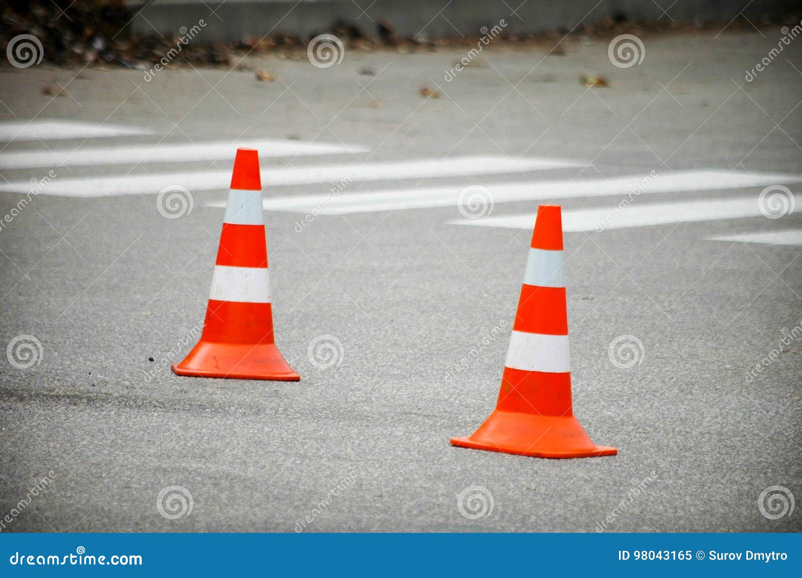 Road Traffic Cone on Accident Site Stock Image - Image of driving ...