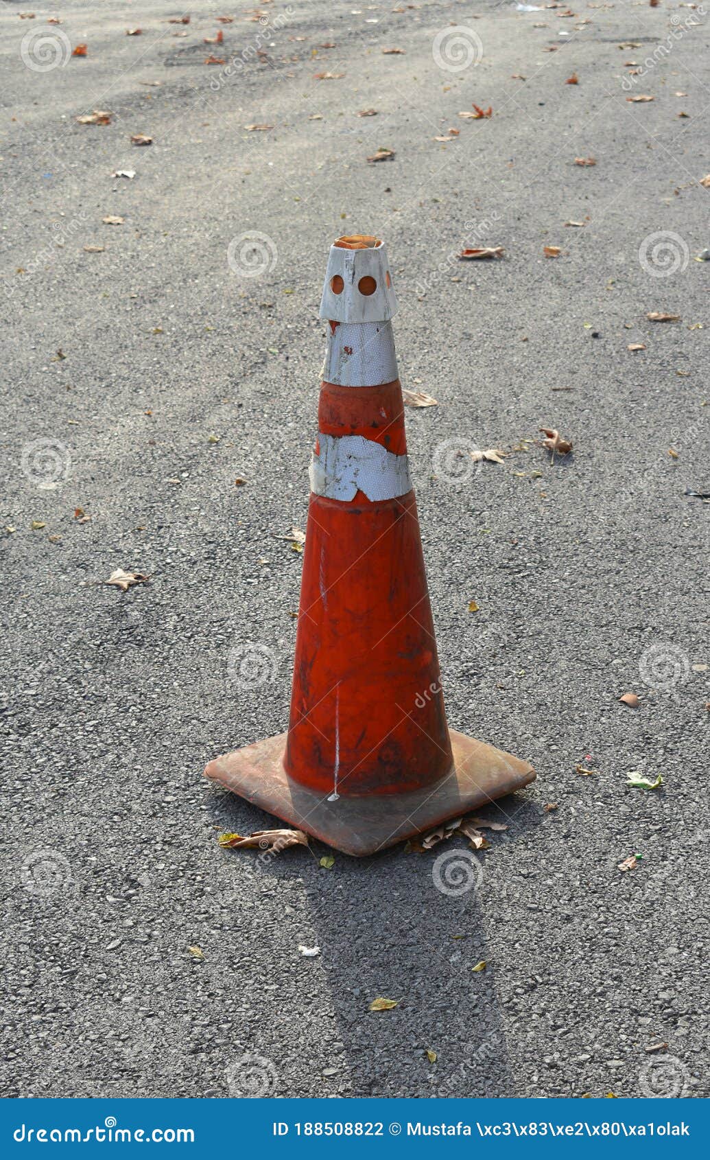 Road Traffic Cone with Reflective Bands Stock Photo - Image of cone ...