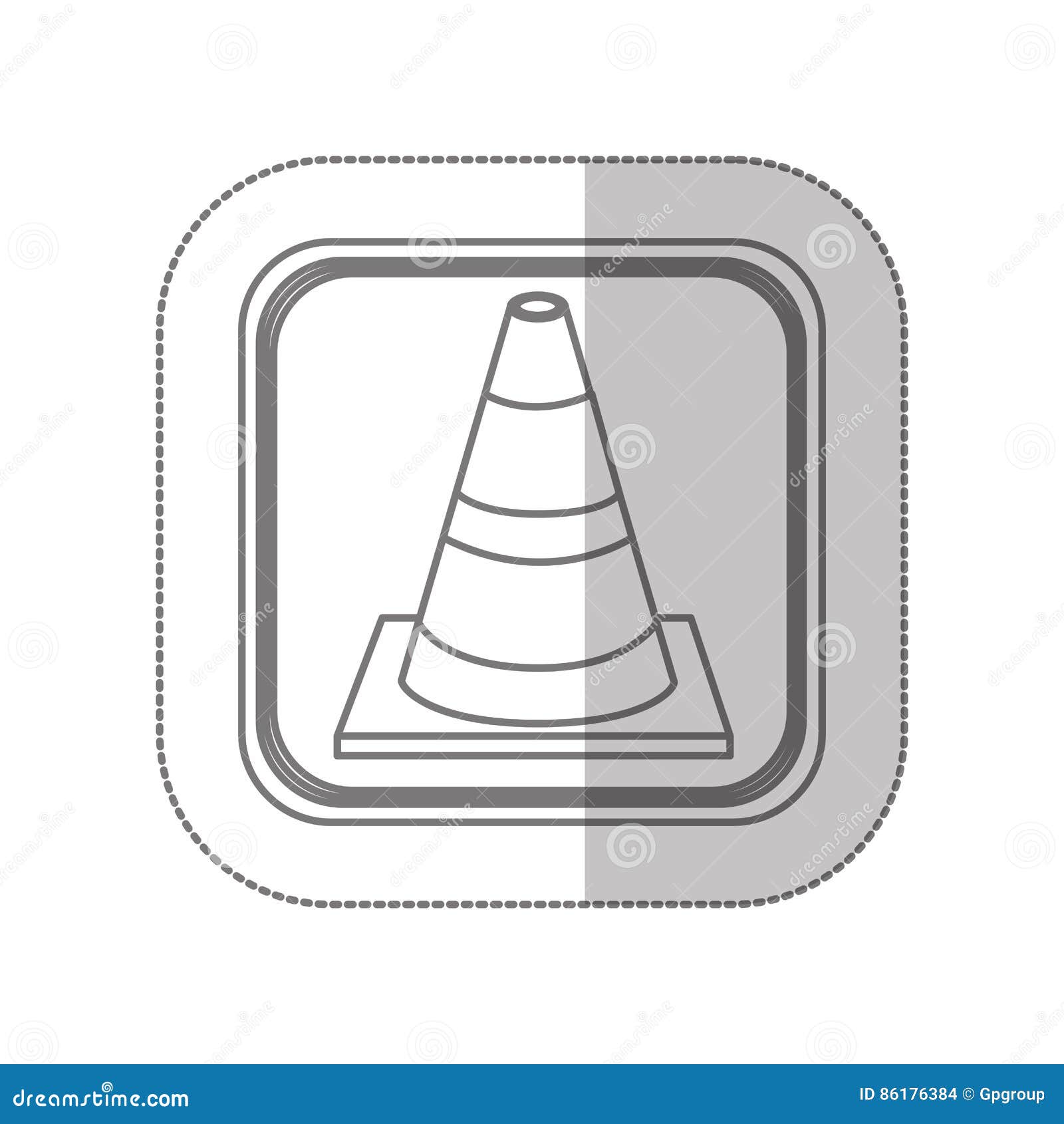 Road Traffic Cone Symbol Icon Stock Illustration - Illustration of ...