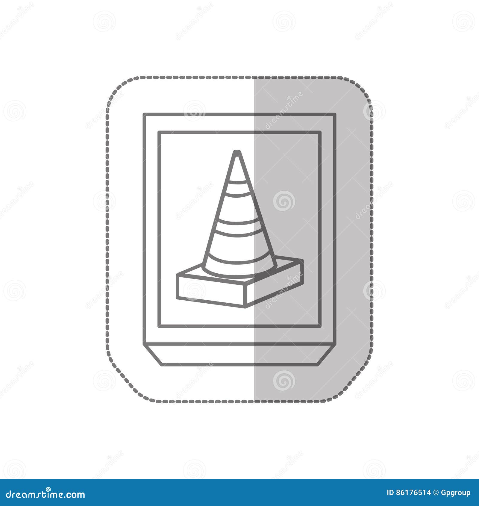 Road Traffic Cone Symbol Icon Stock Illustration - Illustration of ...