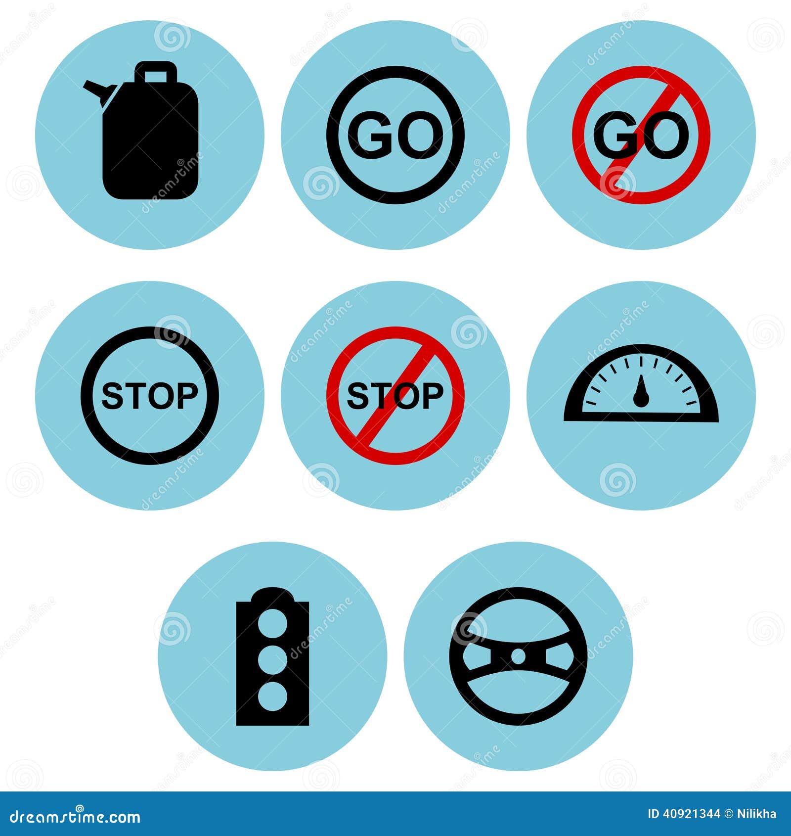 Road and Traffic Icon Designs Stock Illustration - Illustration of ...