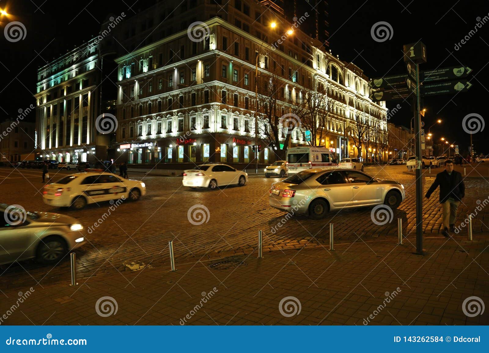 Road Traffic in Kiev Downtown, Ukraine Editorial Stock Image - Image of ...