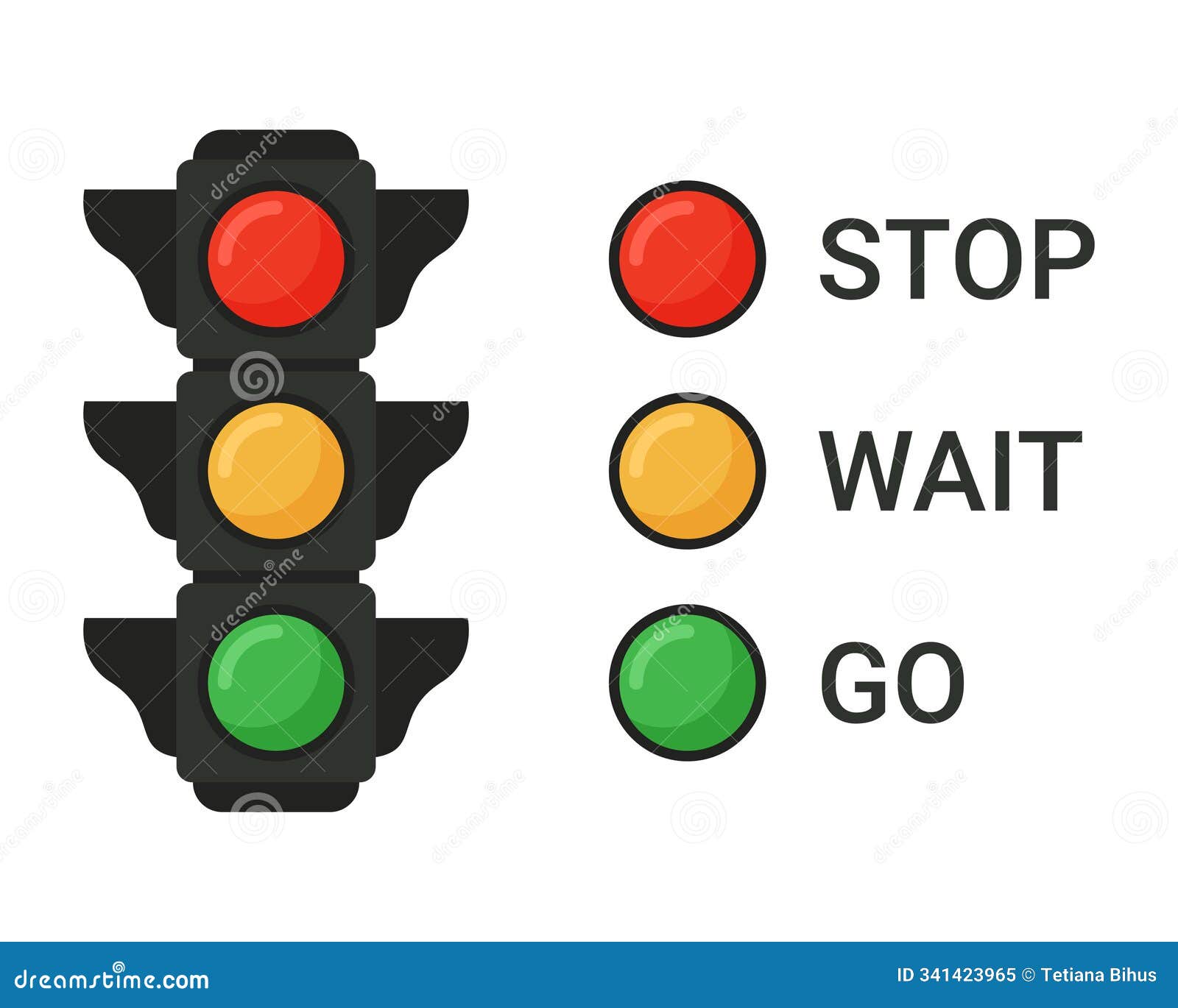 Road Traffic Light for Traffic Control. Vector Stock Vector ...