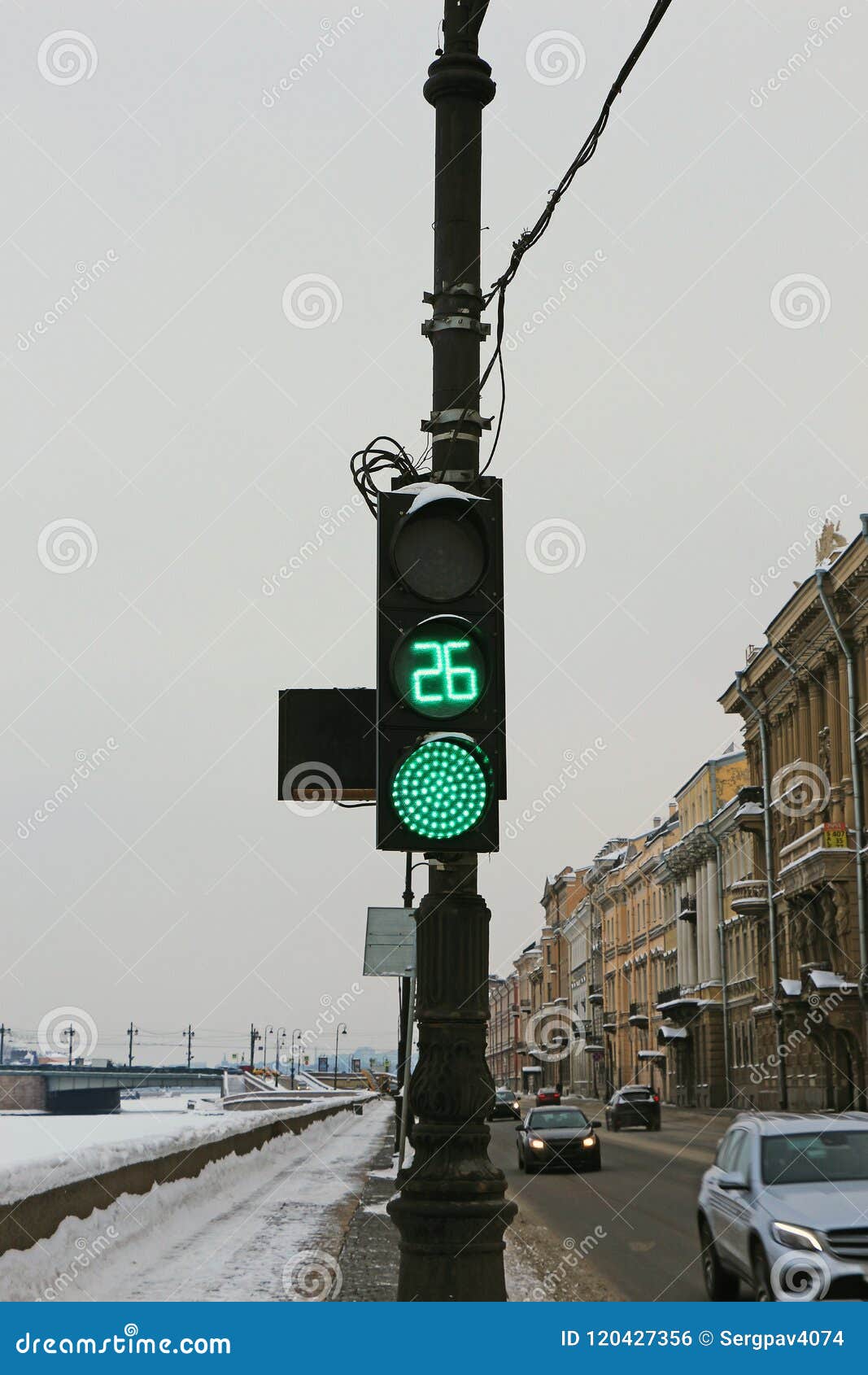 Road Traffic Light with Green Signal Stock Photo - Image of security ...