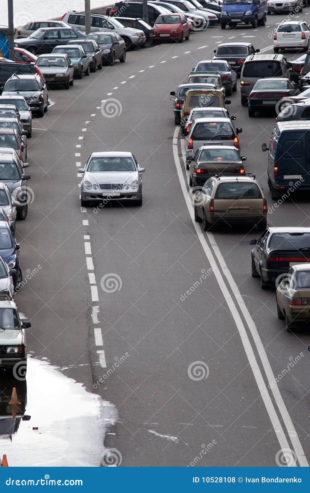 Bottleneck Road Narrowing Sign Royalty-Free Stock Photo | CartoonDealer ...
