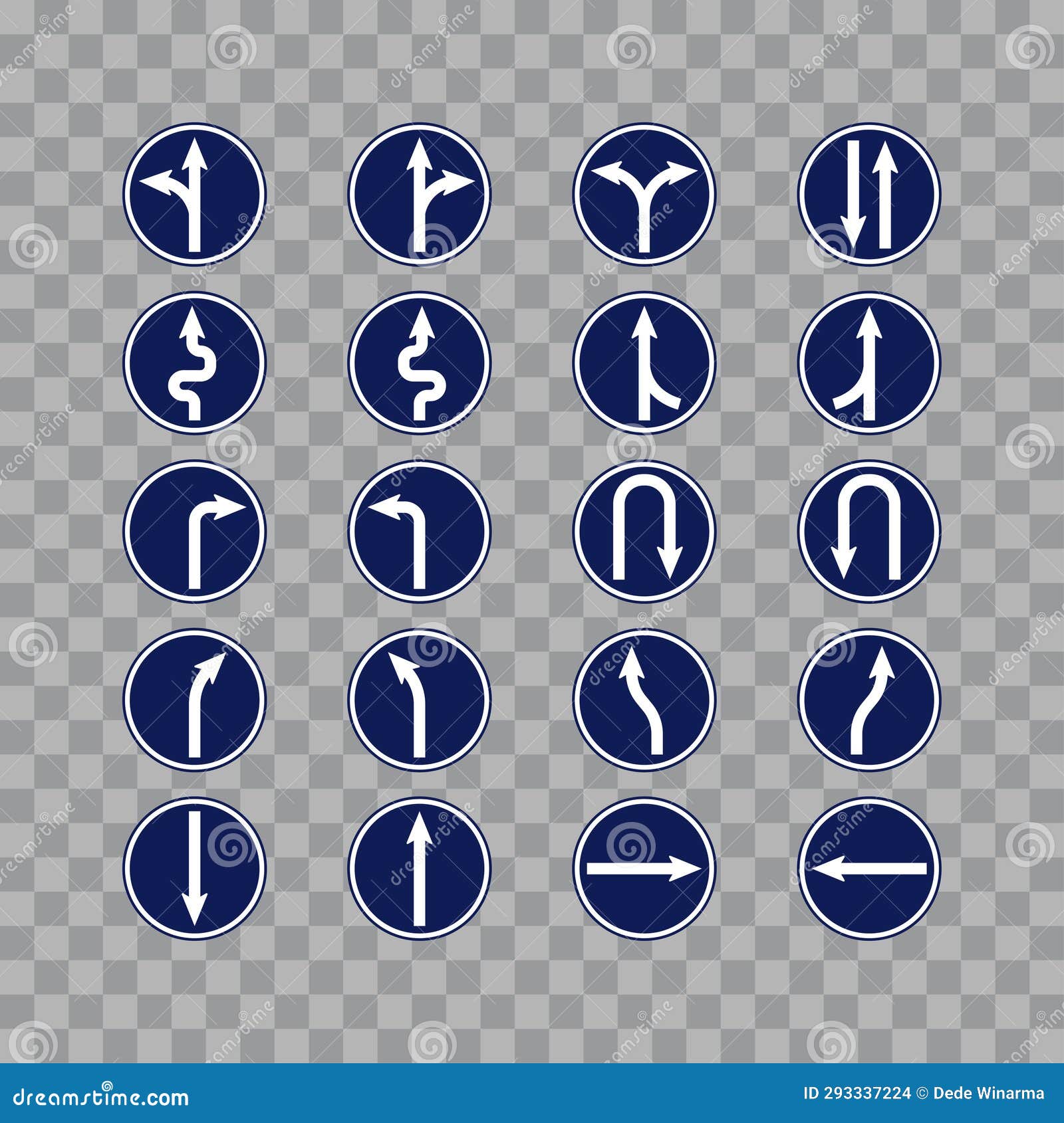 Road Traffic Sign and Symbols Set Graphic Design Vector Illustration ...