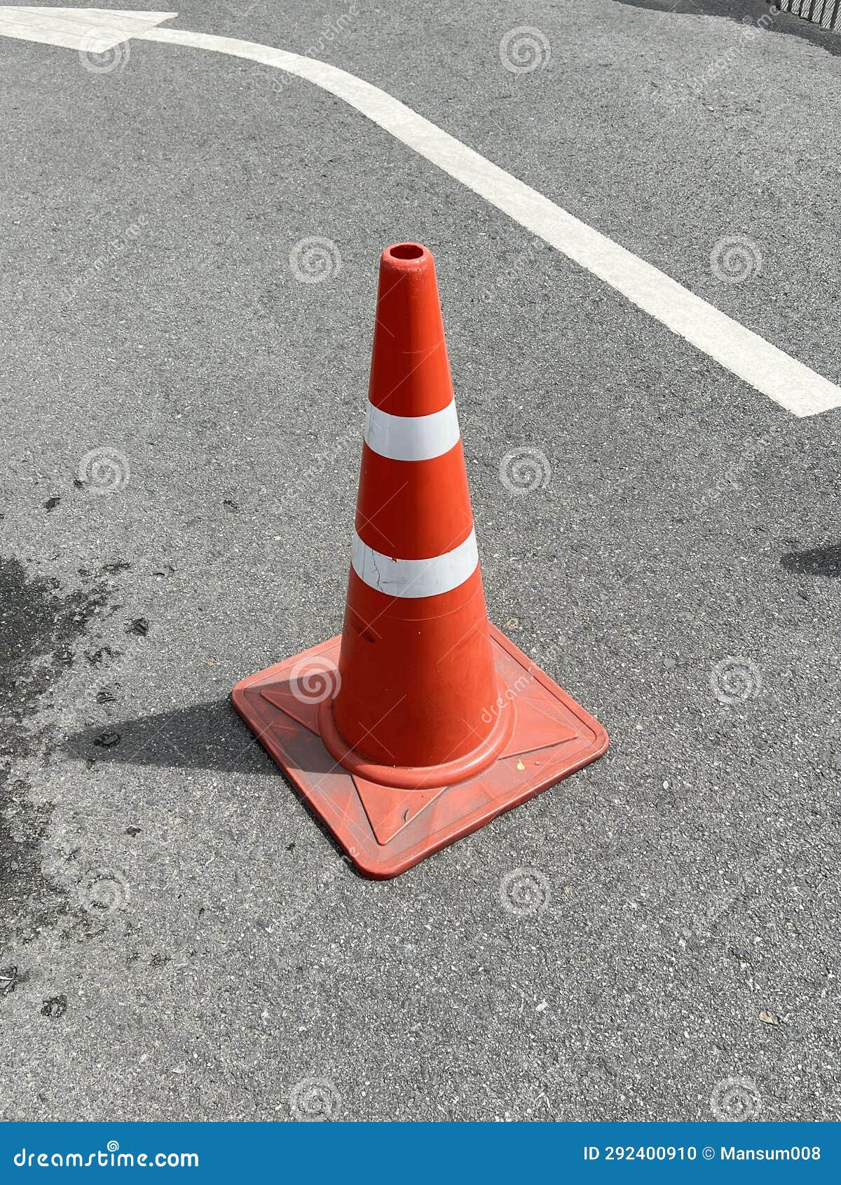 Road Traffic Sign with White Stripes on the Road Stock Photo - Image of ...