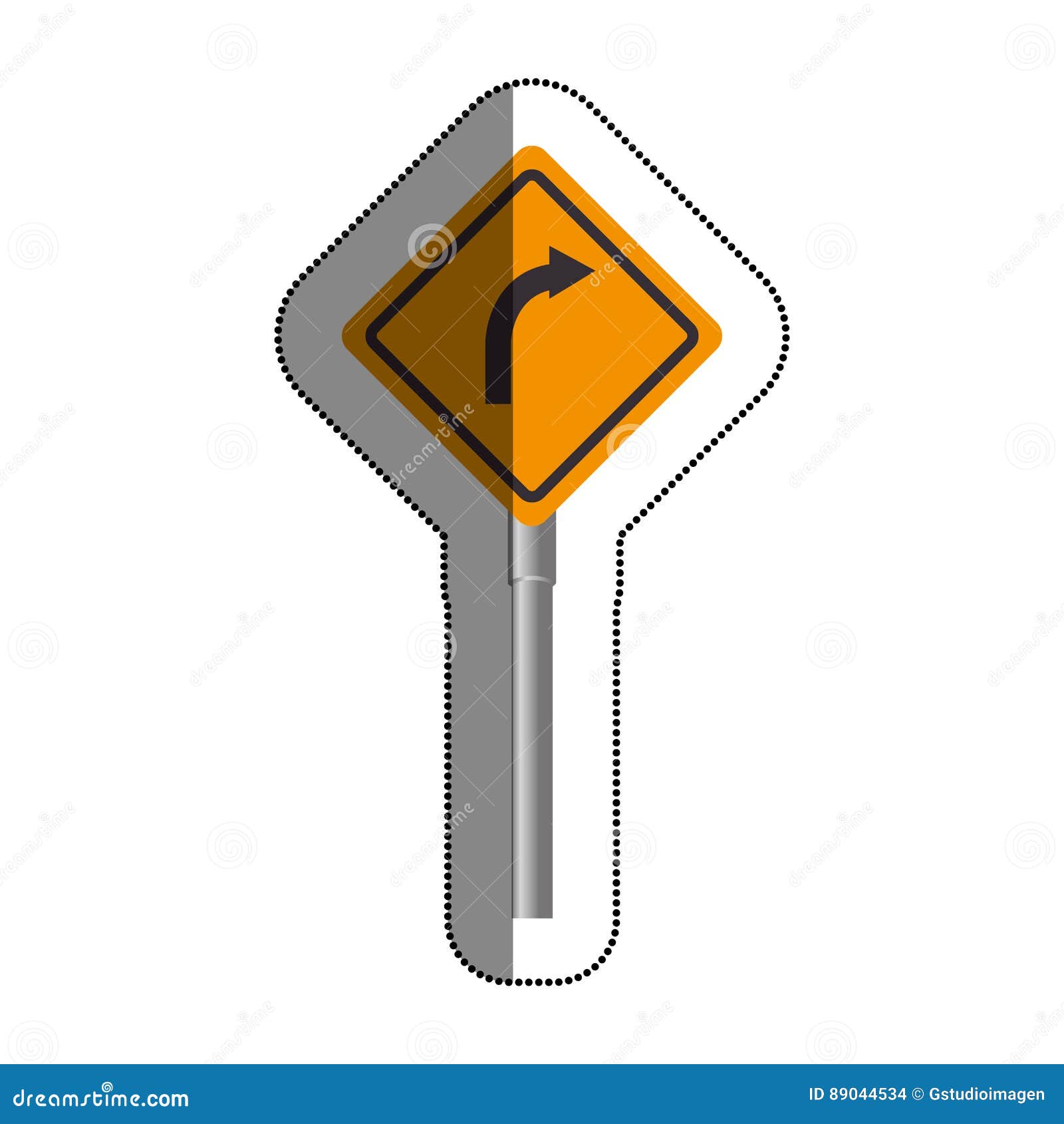 Road Traffic Signal with Arrow Stock Illustration - Illustration of ...