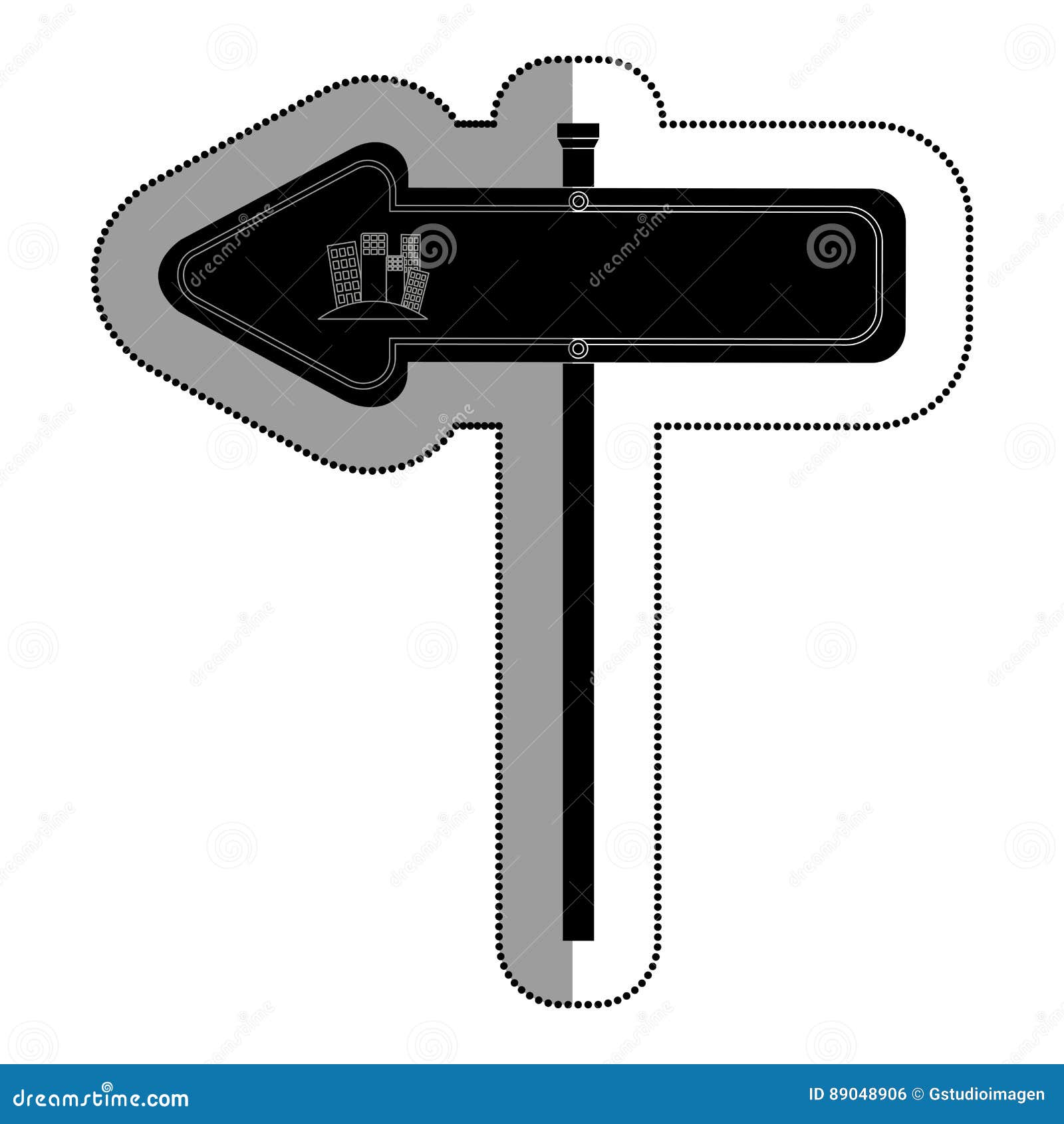 Road Traffic Signal with Arrow Stock Illustration - Illustration of ...