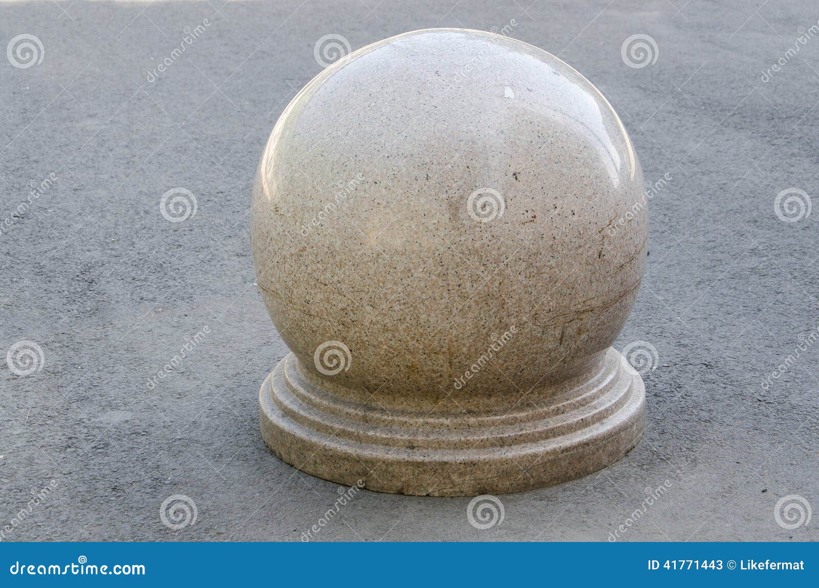 Road Traffic Stone Barricades Stock Image - Image of guiding, orange ...