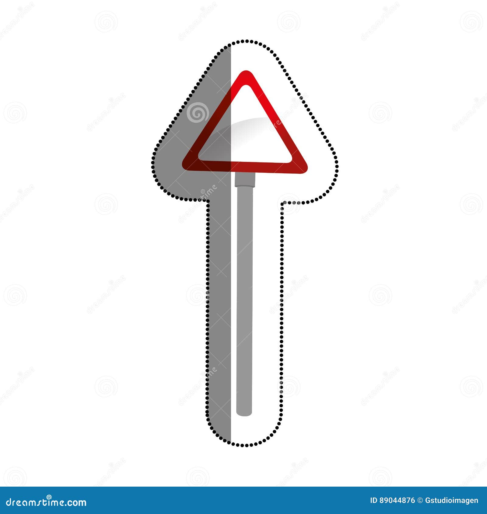 Road Traffic Triangle Signal Icon Stock Illustration - Illustration of ...