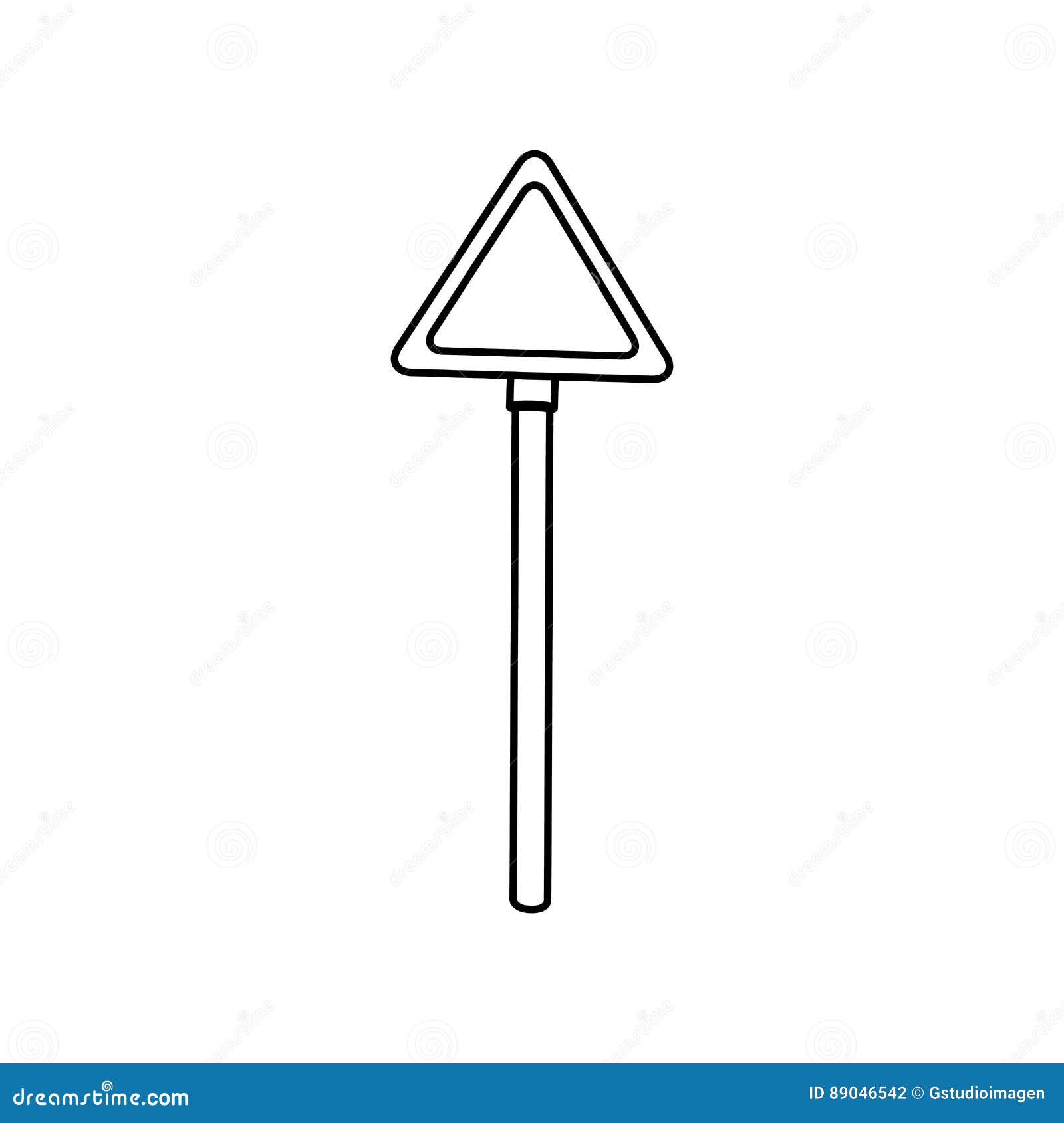 Road Traffic Triangle Signal Icon Stock Illustration - Illustration of ...