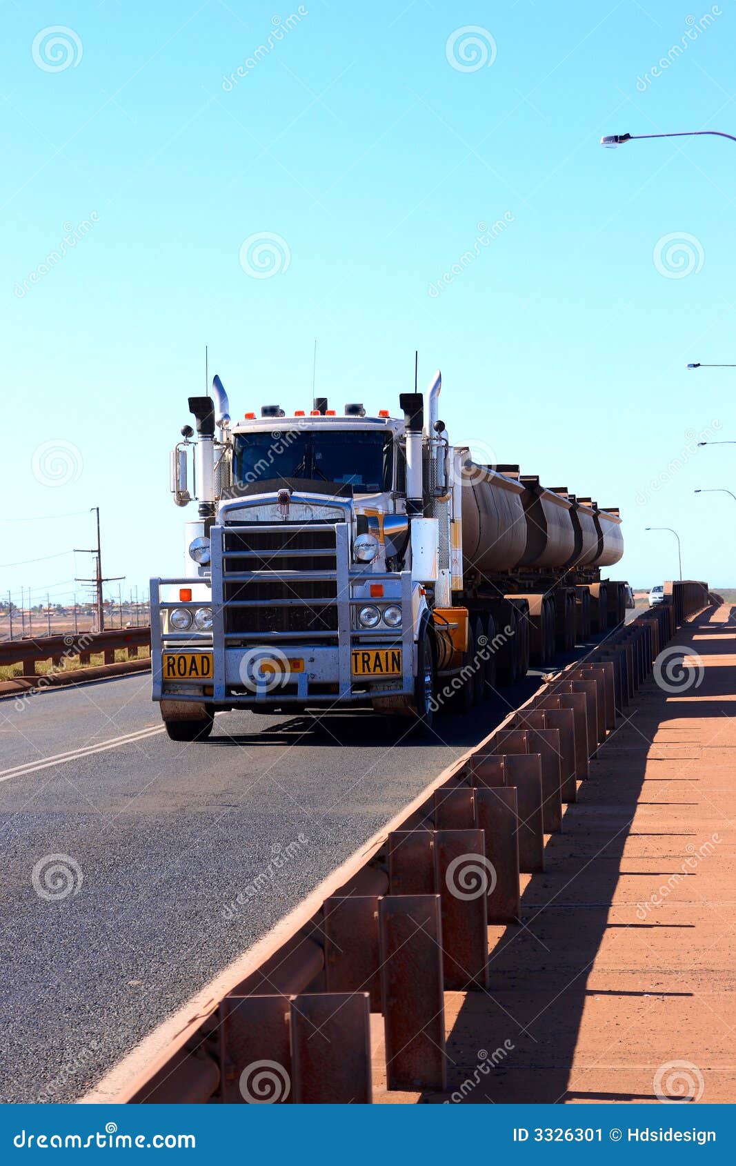 Road train stock image. Image of dynamic, truck, trucker - 3326301