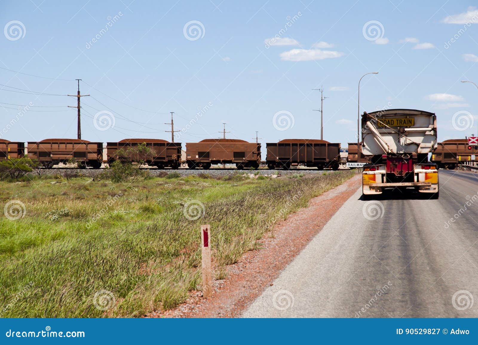 Road Train - Australia stock image. Image of isolated - 90529827