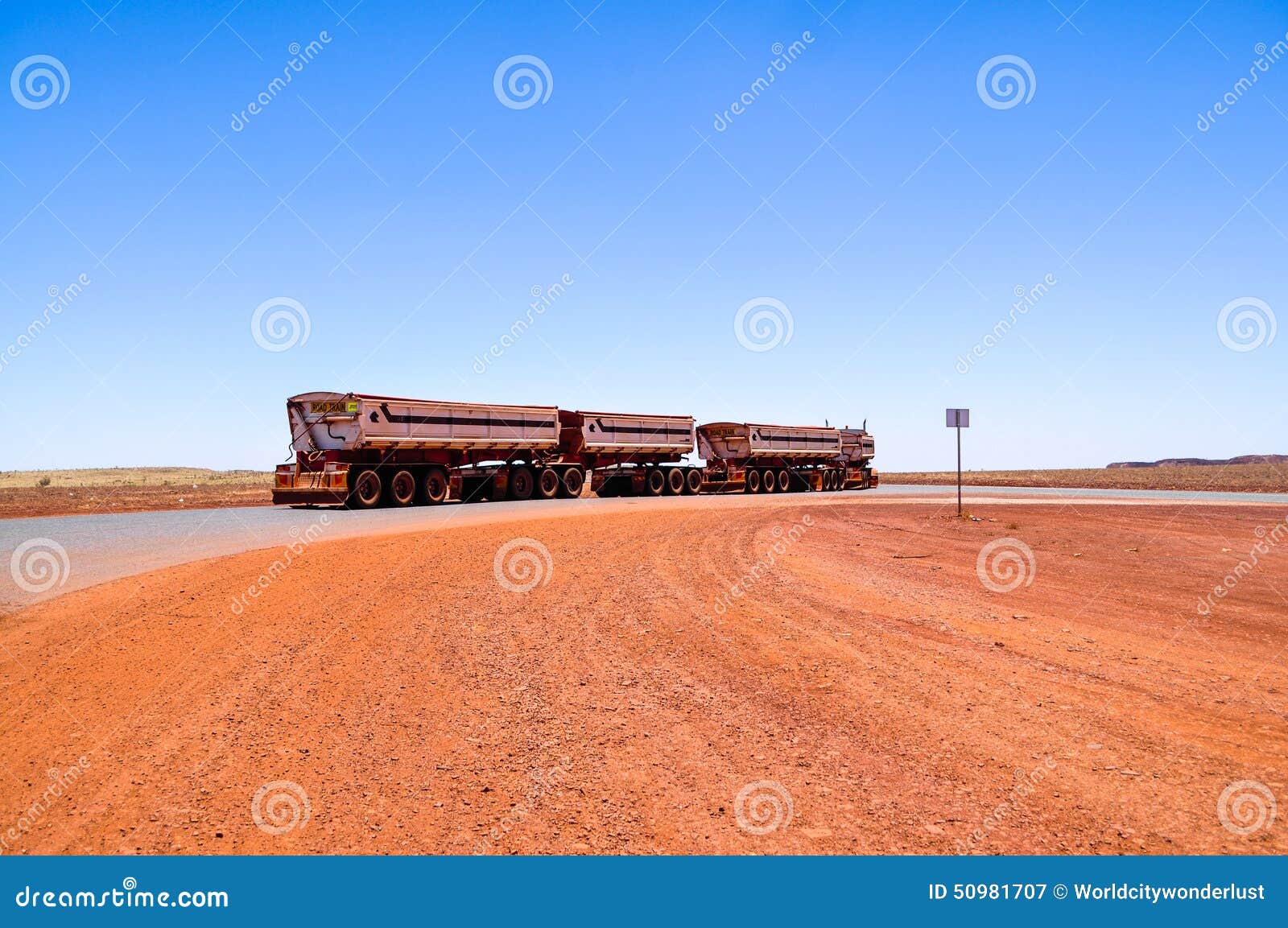 Road Train stock image. Image of truck, outback, company - 50981707