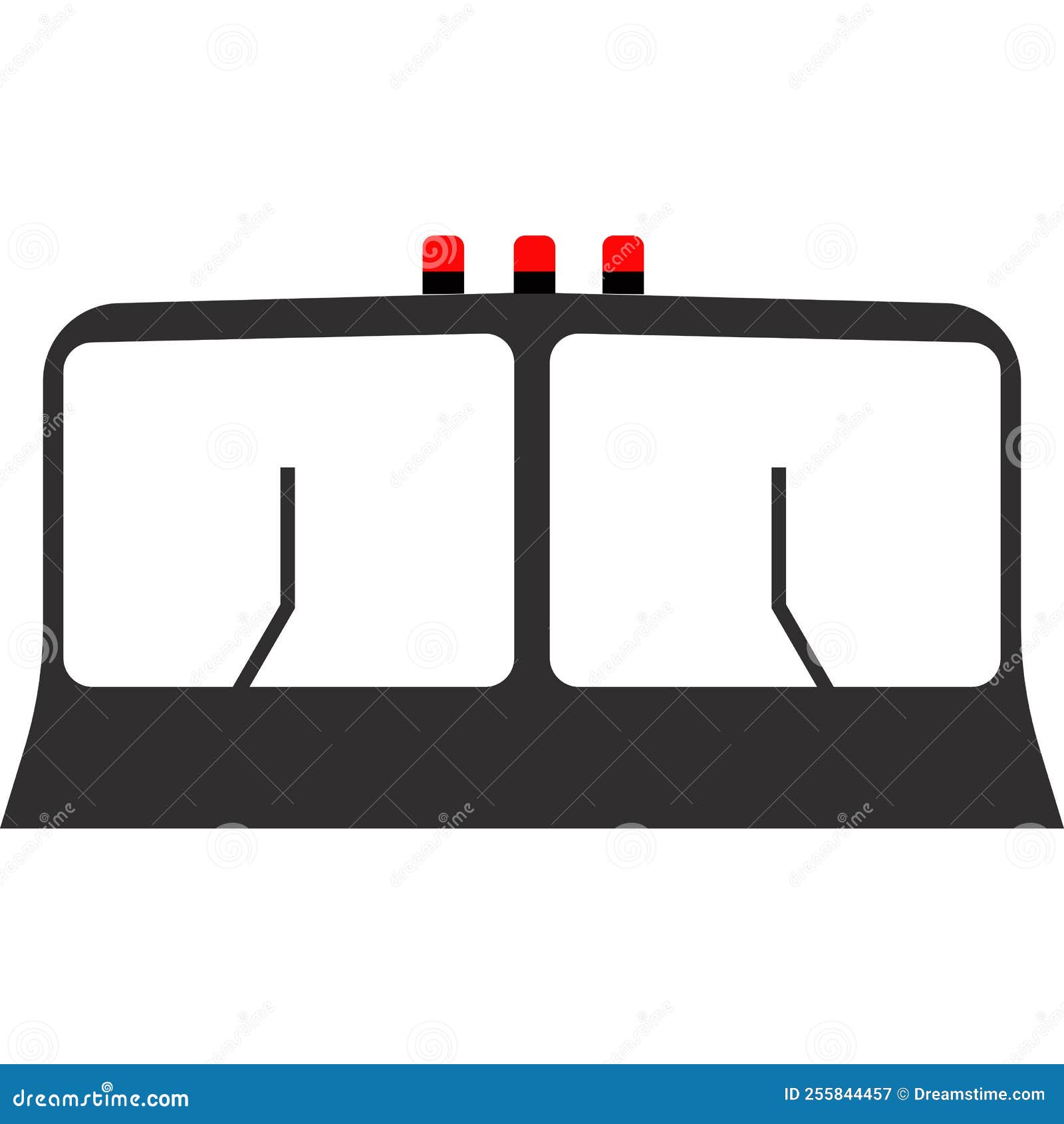 The Road Train Sign. Wipers on the Windows. Stock Vector - Illustration ...