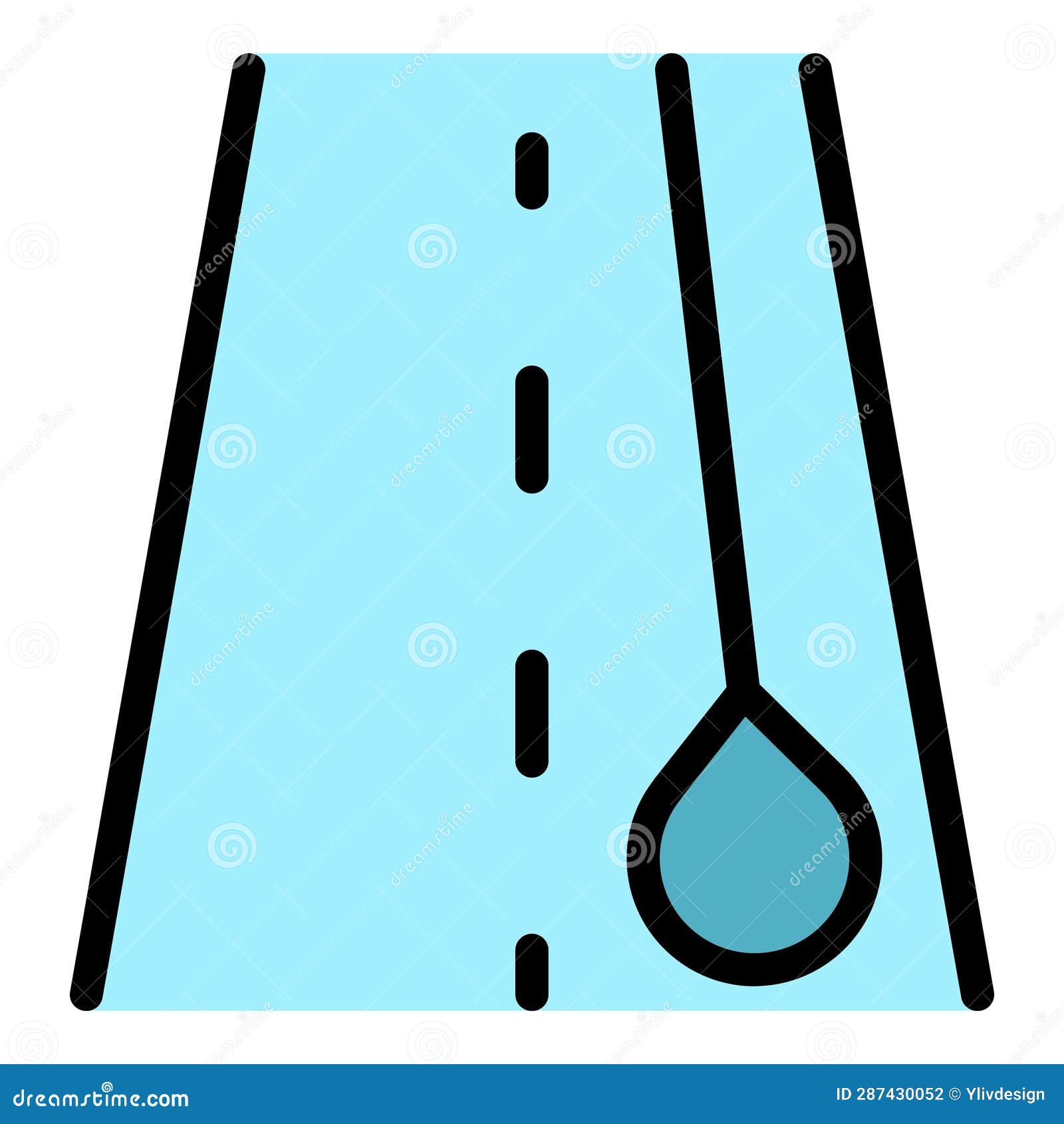 Road Trajectory Icon Vector Flat Stock Illustration - Illustration of ...