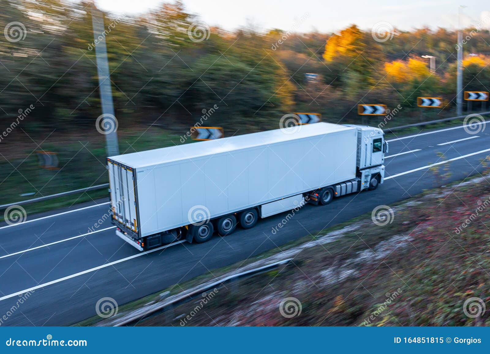 Road Transport. Articulated Lorry on the Road Stock Image - Image of ...