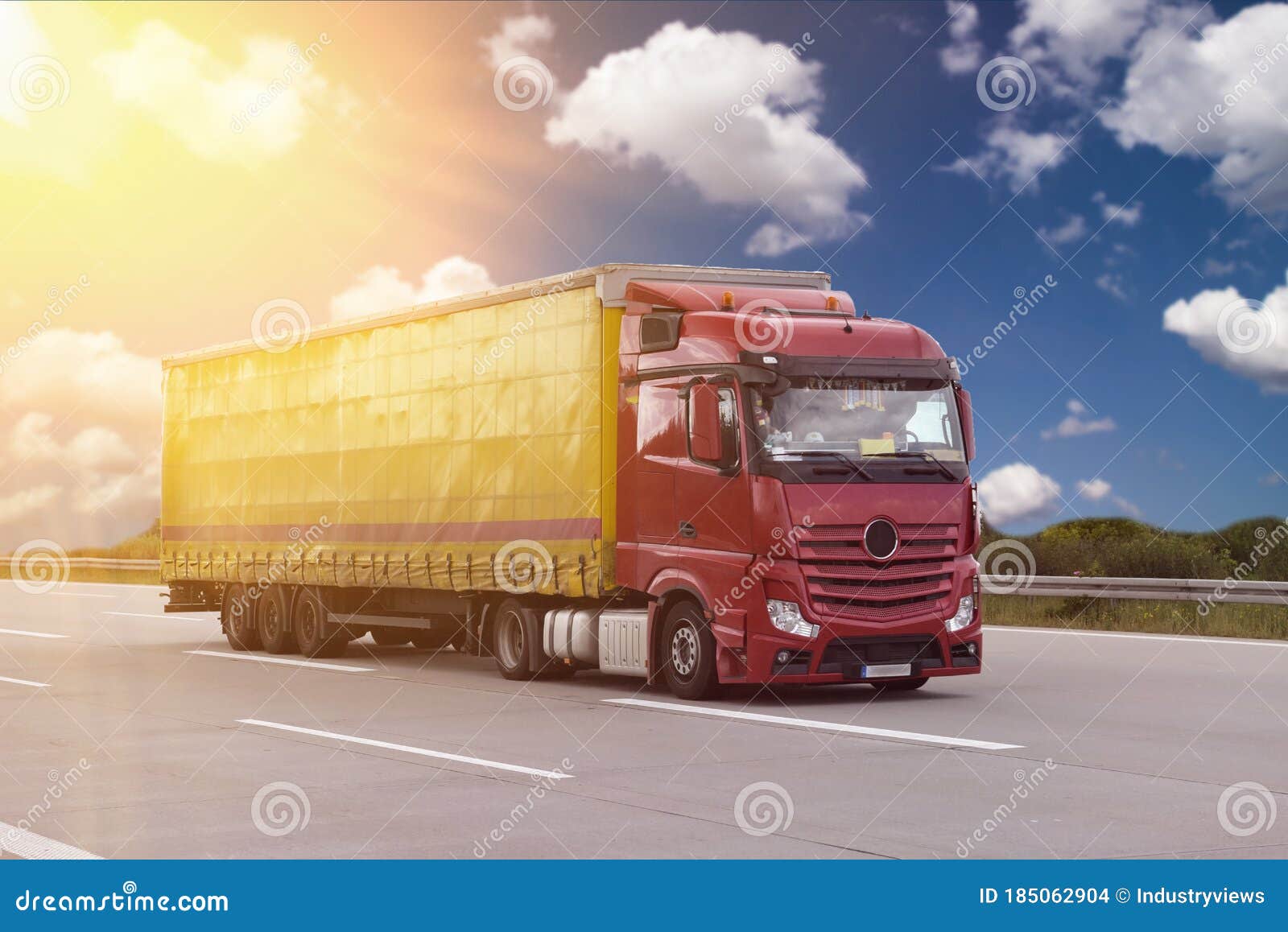 Road Transport of Goods by Lorries - Trade and Transport Stock Photo ...