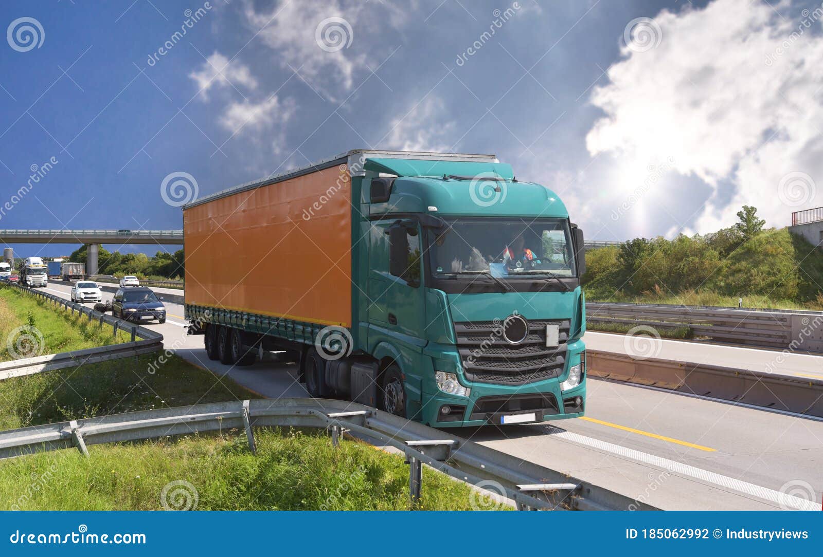 Road Transport of Goods by Lorries - Trade and Transport Stock Photo ...