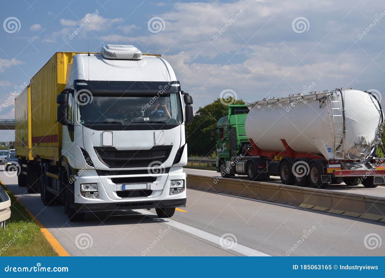 Road Transport of Goods by Lorries - Trade and Transport Stock Image ...