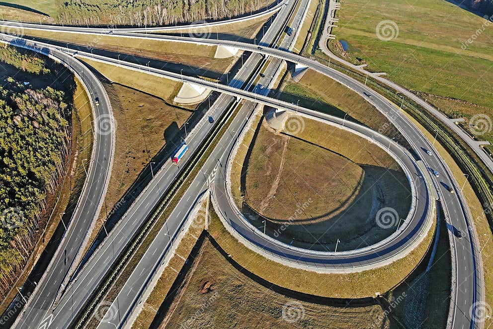 Road Transport - a High-speed Road Stock Photo - Image of intersection ...