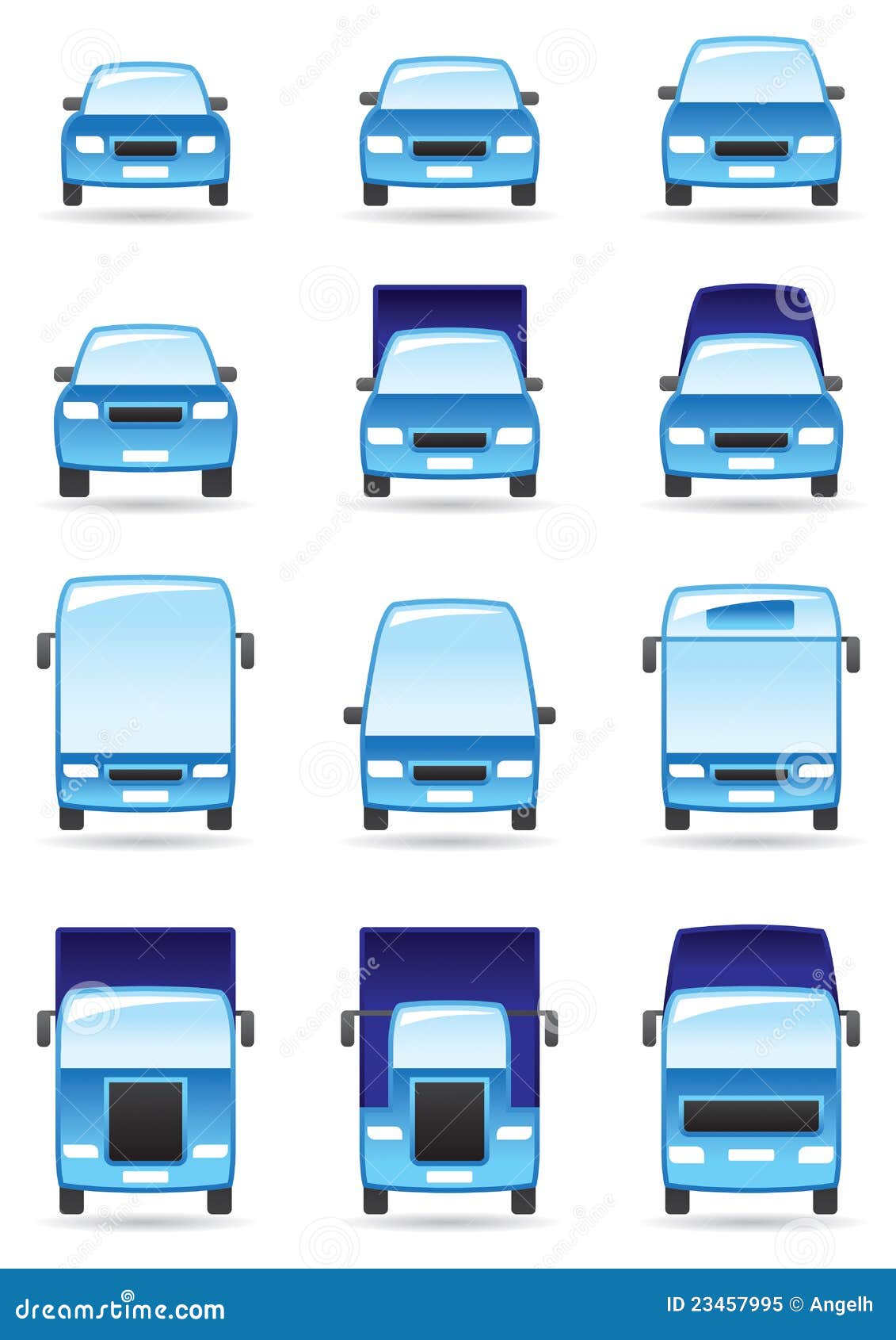 Road transport icon set stock vector. Illustration of shiny - 23457995