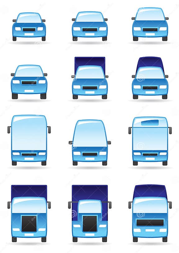 Road transport icon set stock vector. Illustration of shiny - 23457995