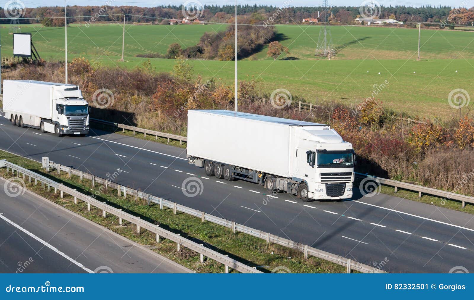 Road Transport - Lorries on the British Motorway Stock Image - Image of ...
