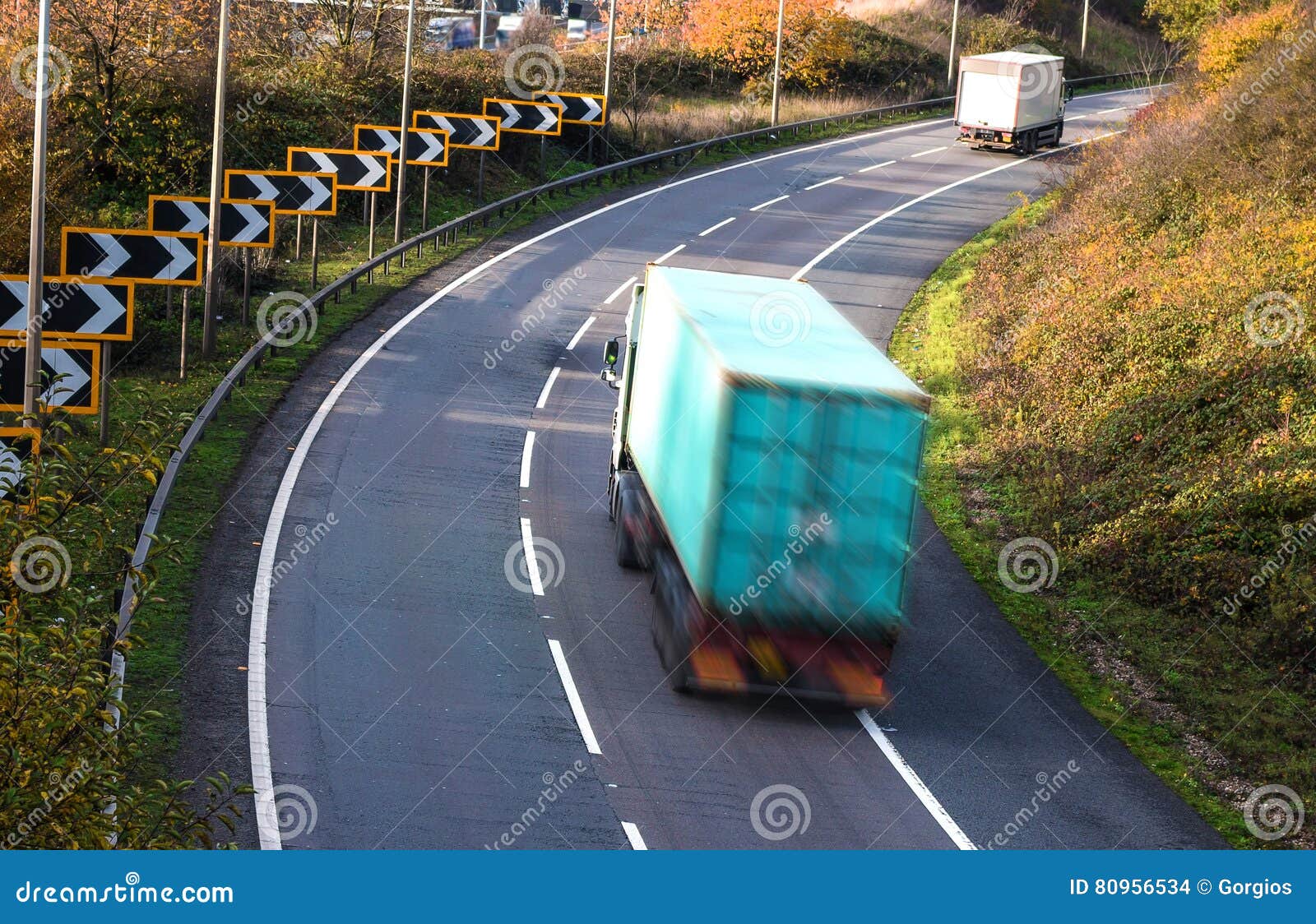 Road Transport - Lorries in Motion Stock Photo - Image of arrows ...
