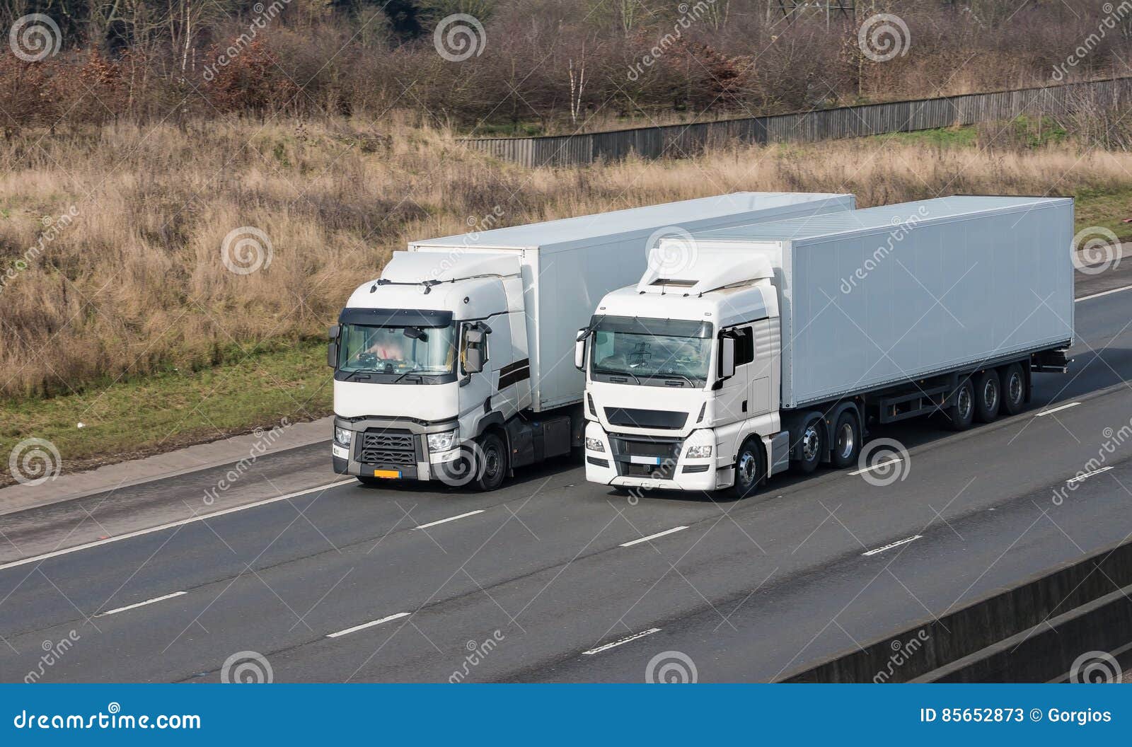 Road Transport - Lorries on the Motorway Stock Image - Image of ...