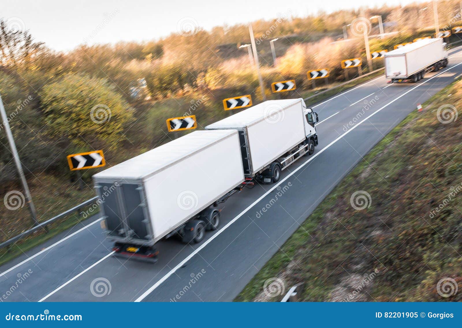 Road Transport. Lorry on the Road Stock Image - Image of fast, corner ...