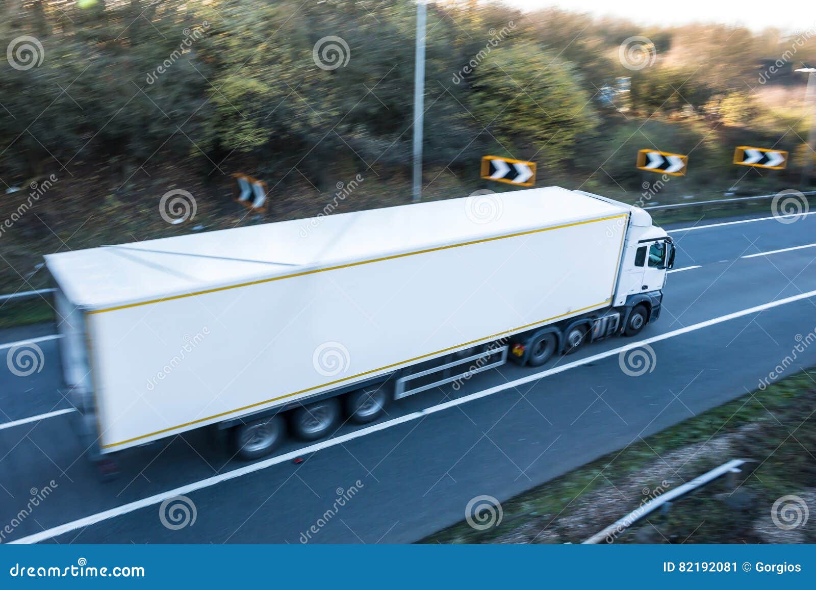 Road Transport. Lorry on the Road Stock Image - Image of arrows, curve ...