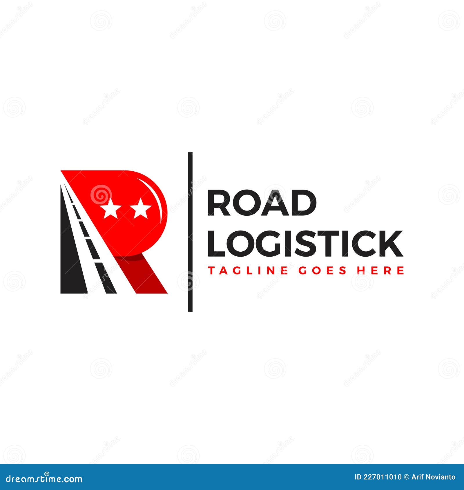 Road Transportation Illustration Logo with Letter R Stock Vector ...