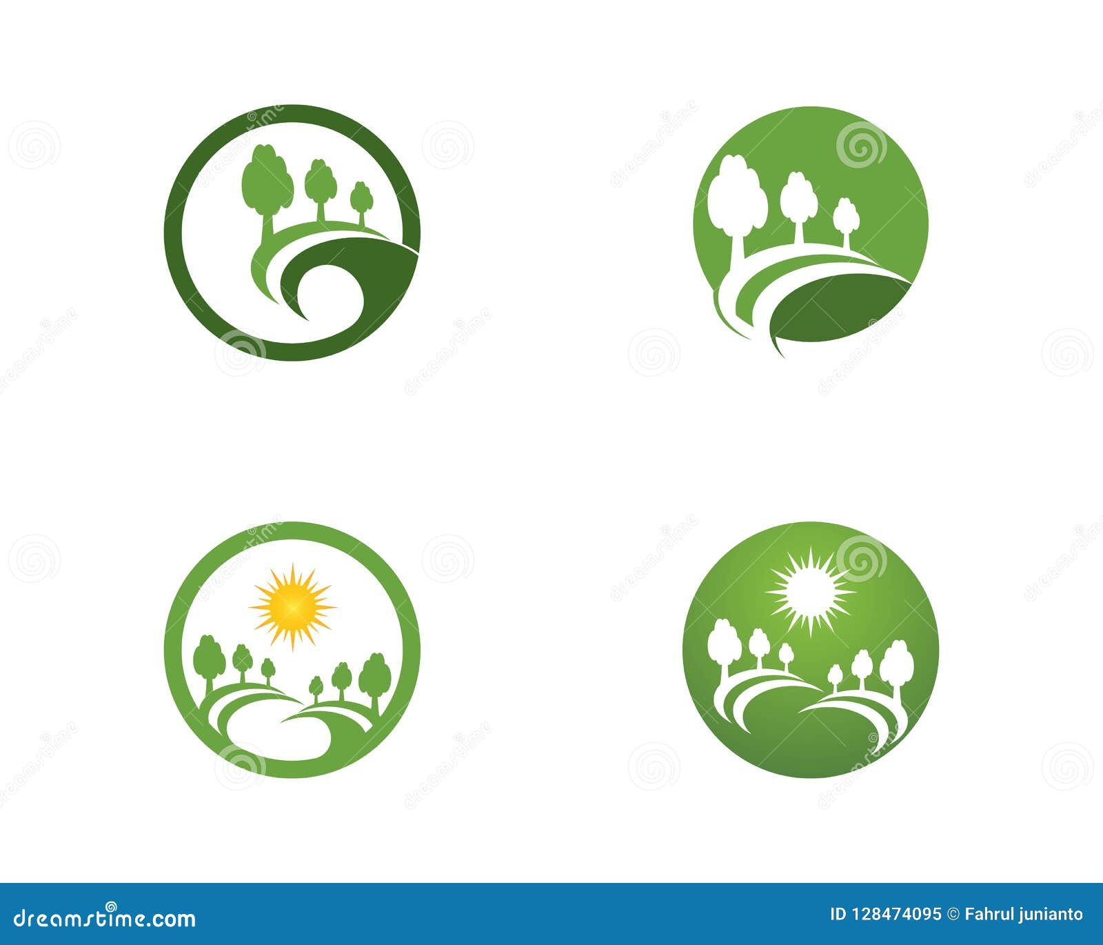 Road tree logo vector stock vector. Illustration of organic - 128474095