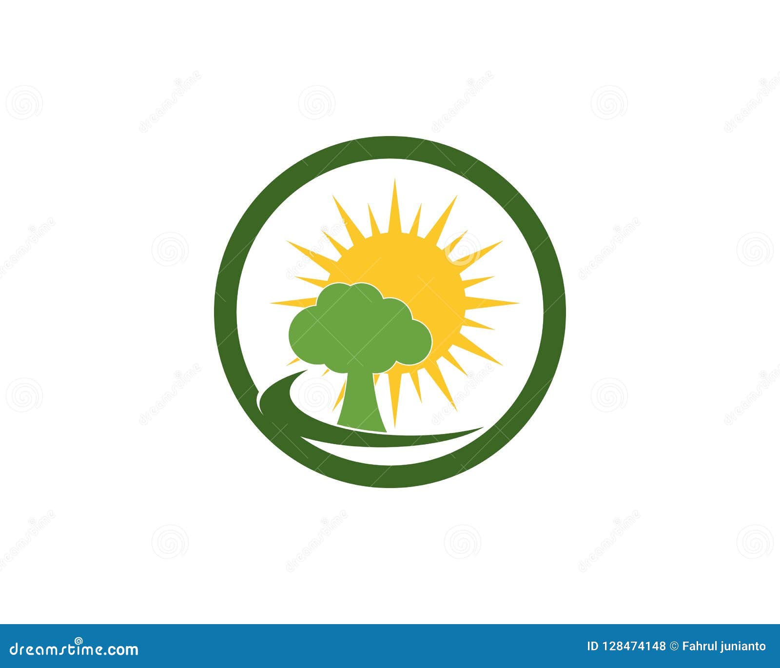 Road tree logo vector stock vector. Illustration of agriculture - 128474148