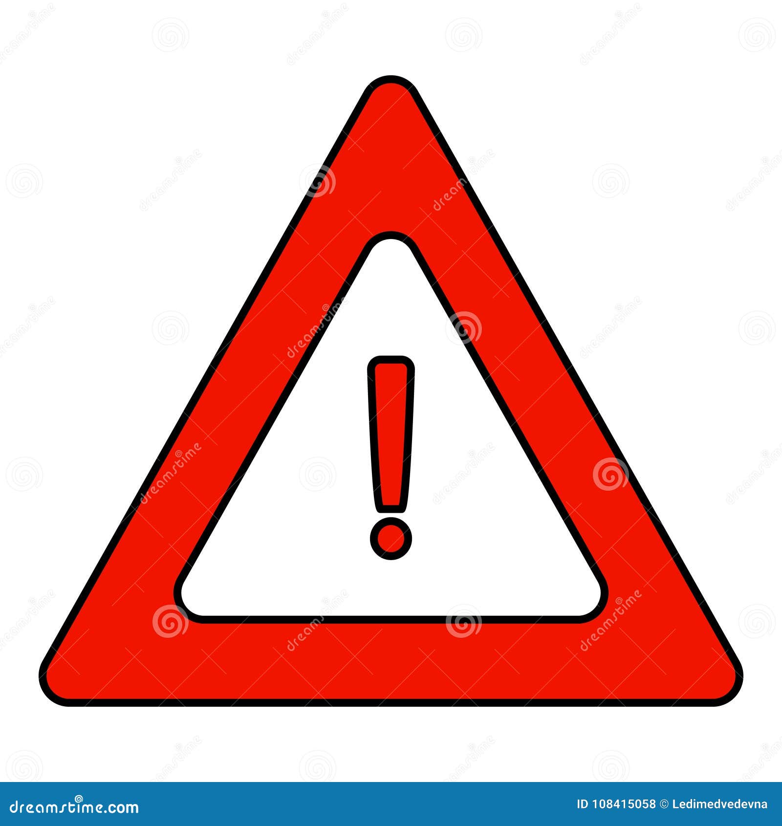 Road Triangular Warning Sign. a Triangle Icon with an Exclamation Point ... Road Triangular Warning Sign. a Triangle Icon with an Exclamation Point ...
