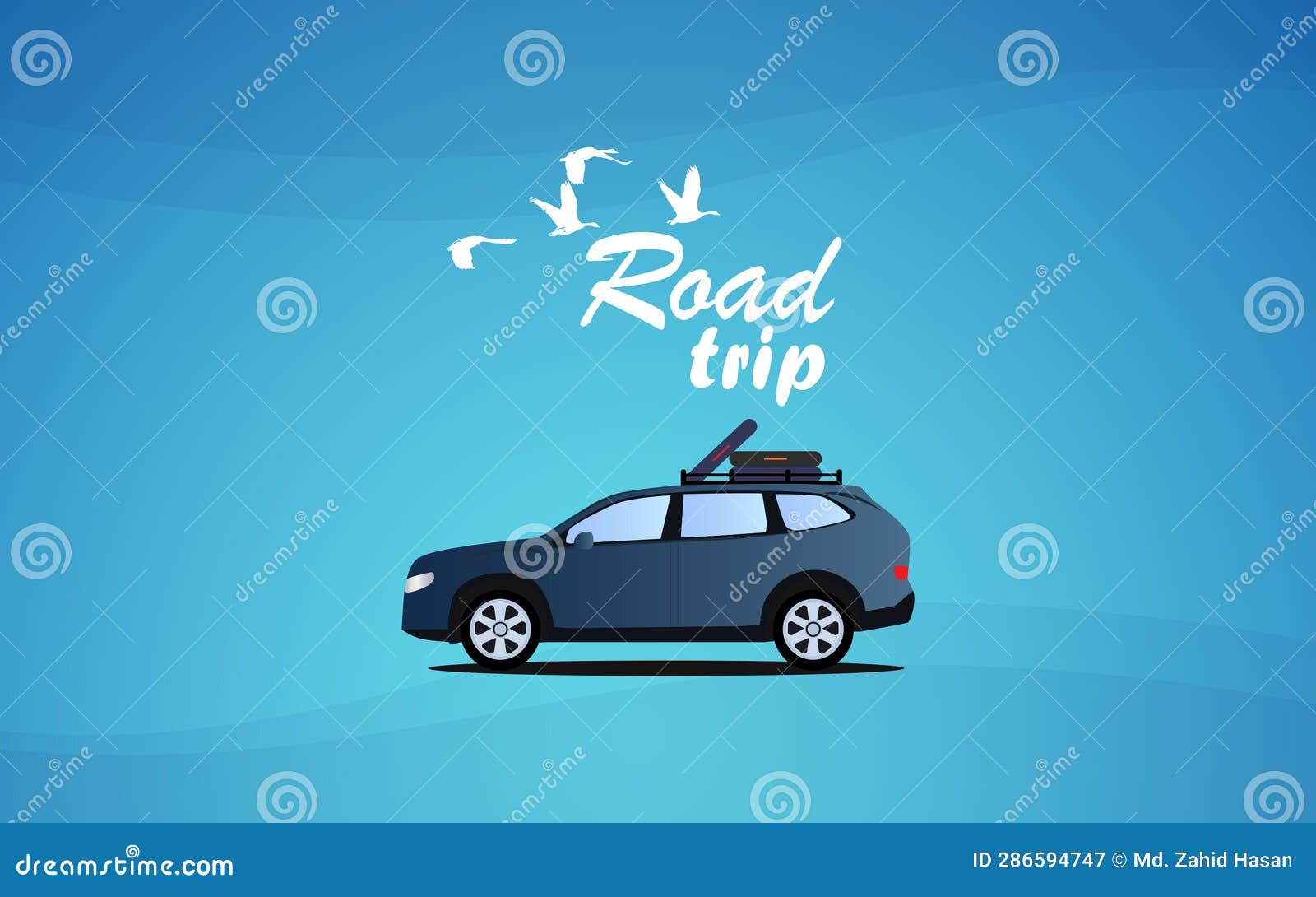 Road Trip Graphic Logo Vector Illustration Tour Travel Greeting Card ...