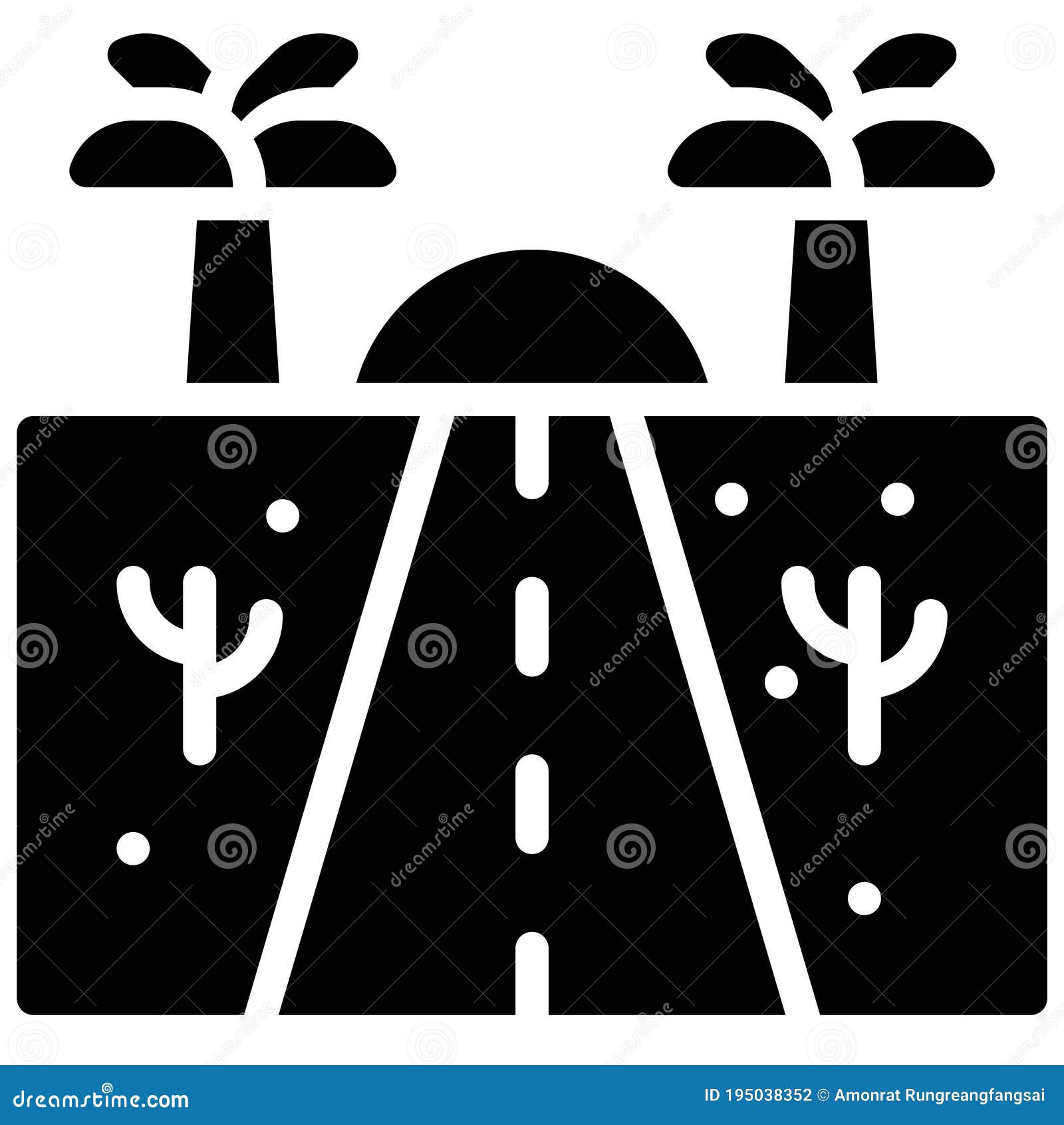 Road Trip Icon, Summer Vacation Related Vector Stock Vector ...