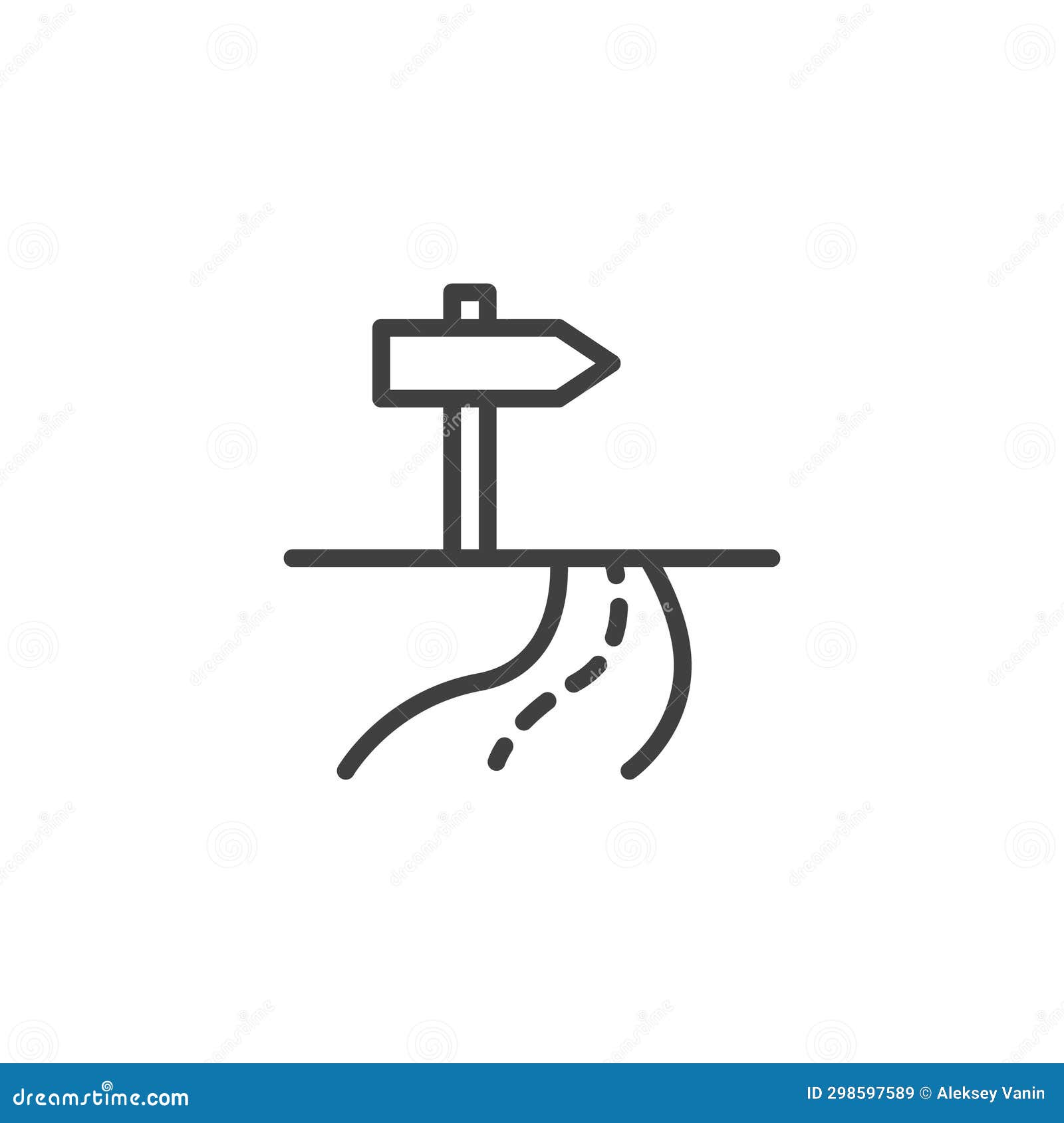 Road Trip line icon stock vector. Illustration of road - 298597589