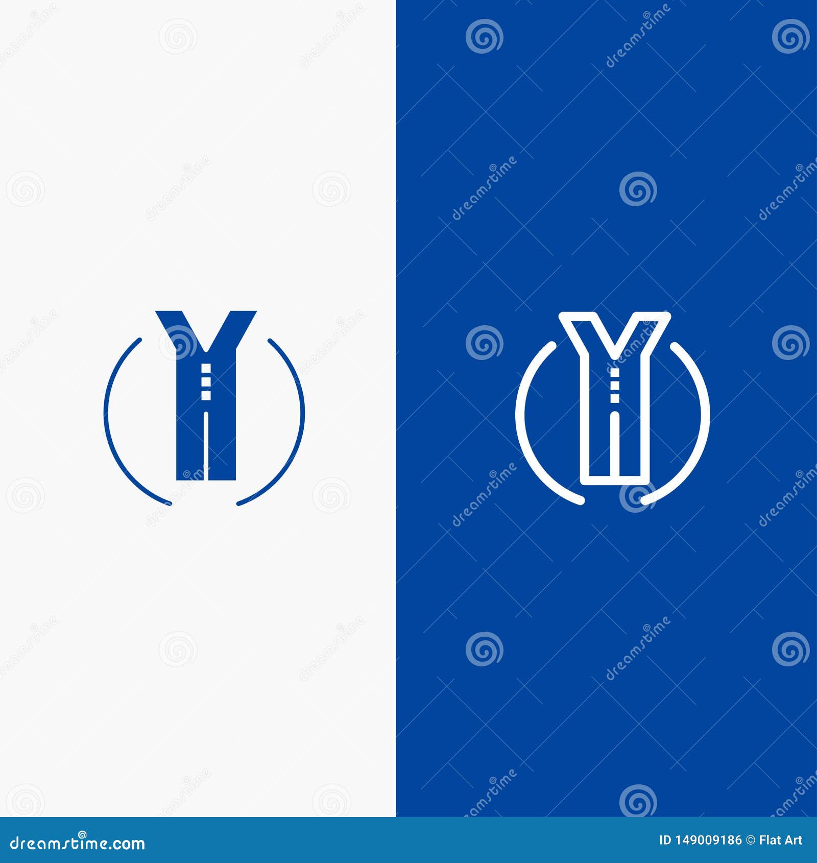 Road, Trip, Two Way, Location Line and Glyph Solid Icon Blue Banner ...