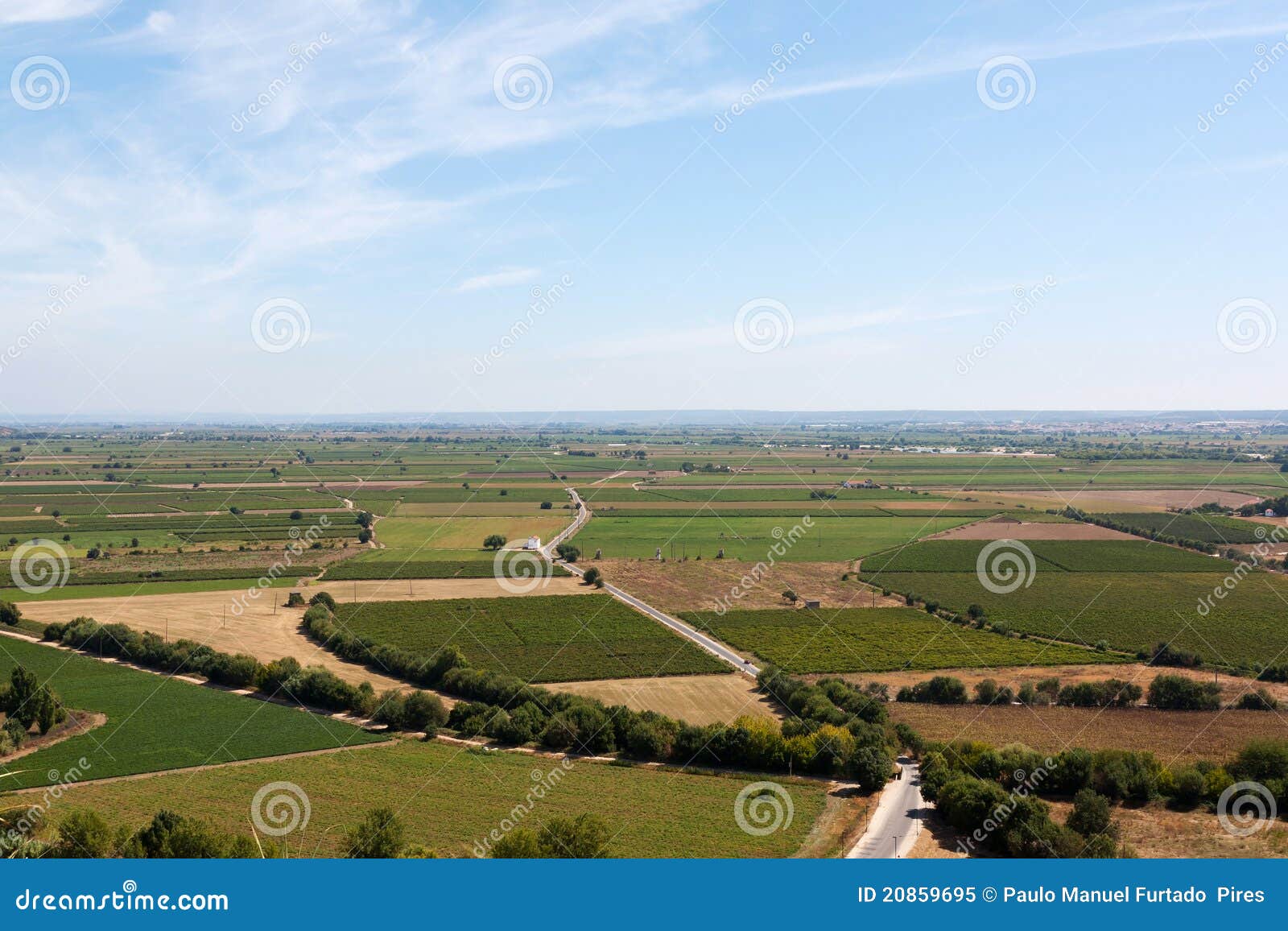 Road trought lowlands stock image. Image of aerial, marne - 20859695